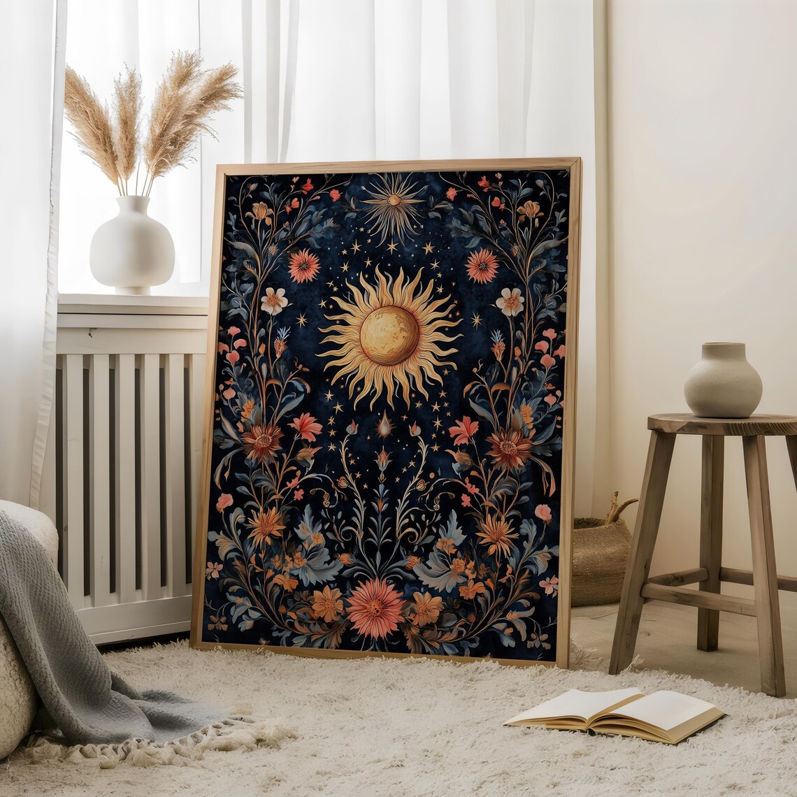 Sun And Moon,Whimsigoth Decor,Tarot Card Posters,Celestial Sun And Moon ...