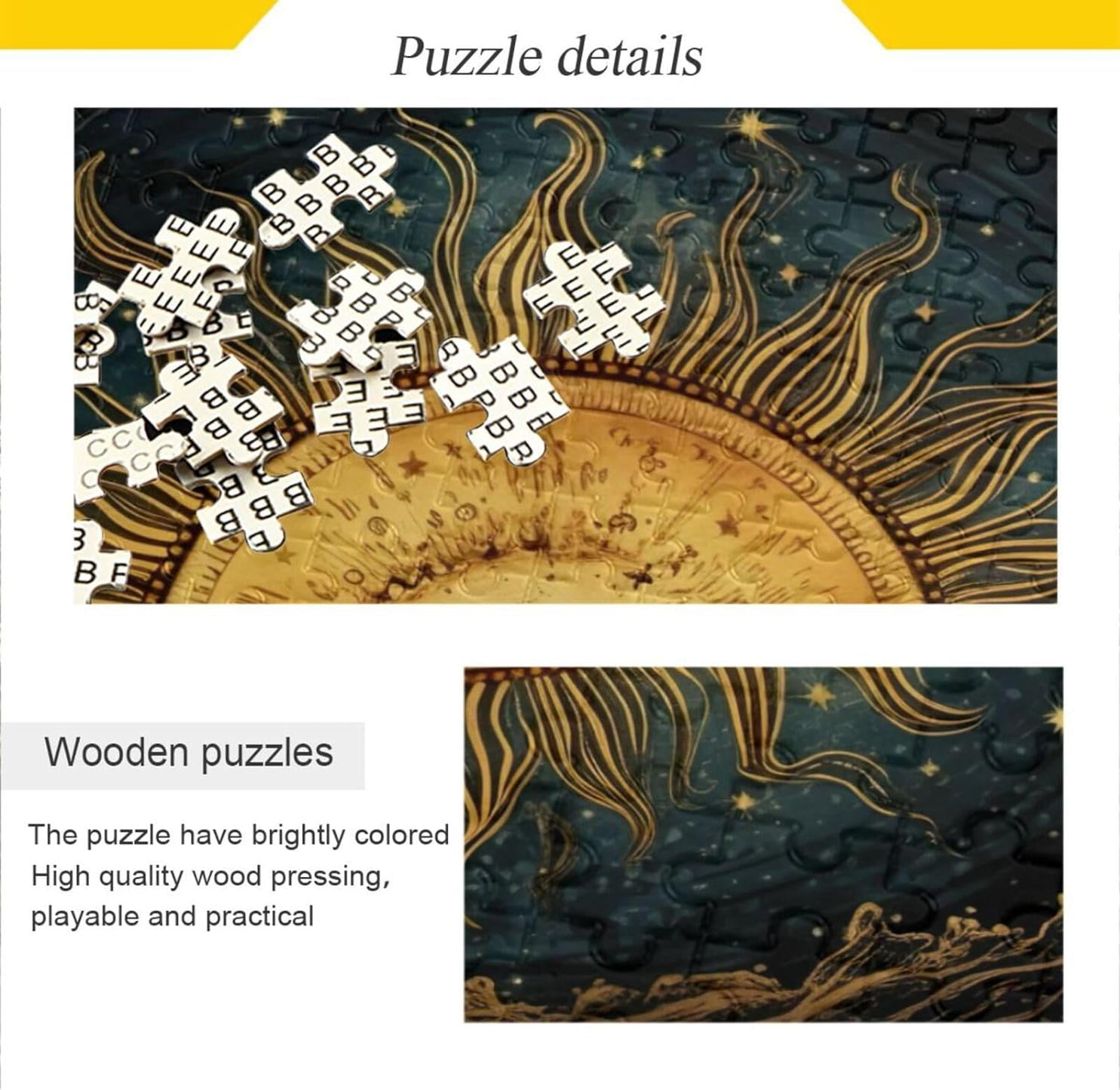 Sun and Moon Wooden Jigsaw Puzzles, Intellectual Entertainment ...