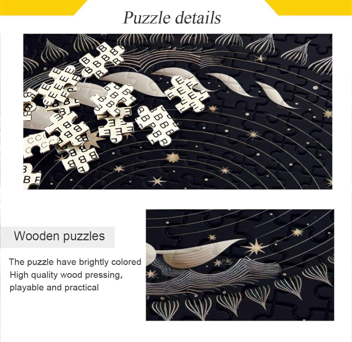 Sun and Moon Wooden Jigsaw Puzzles, Intellectual Entertainment ...