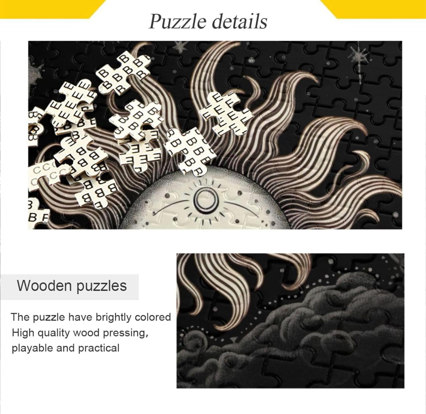 Sun and Moon Wooden Jigsaw Puzzles, Intellectual Entertainment ...