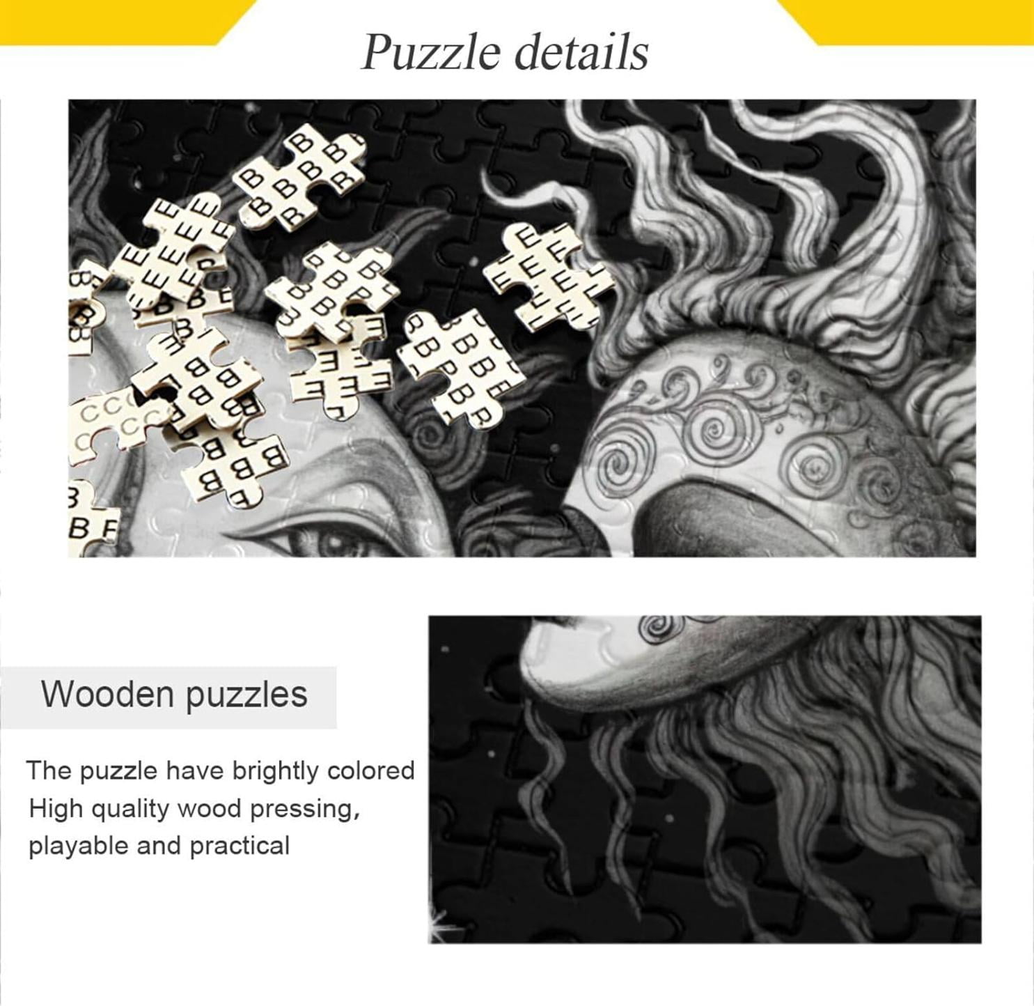 Sun and Moon Wooden Jigsaw Puzzles, Intellectual Entertainment ...