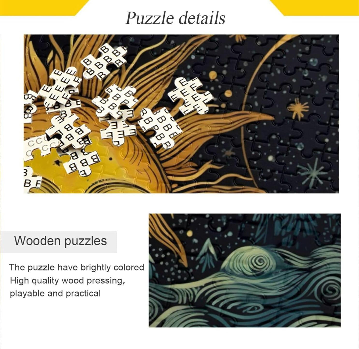 Sun and Moon Wooden Jigsaw Puzzles, Intellectual Entertainment ...