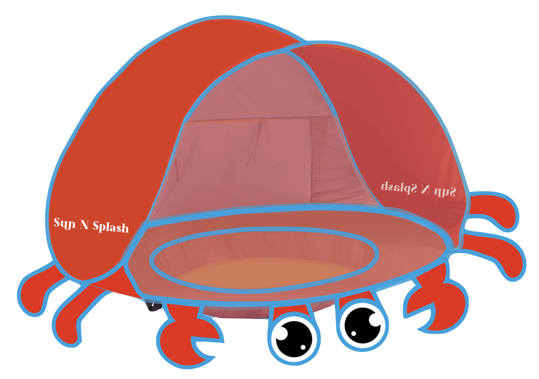 Sun N Splash PVC Crab Baby Pool Tent, Aquatic Themed, Age Group: 3 ...