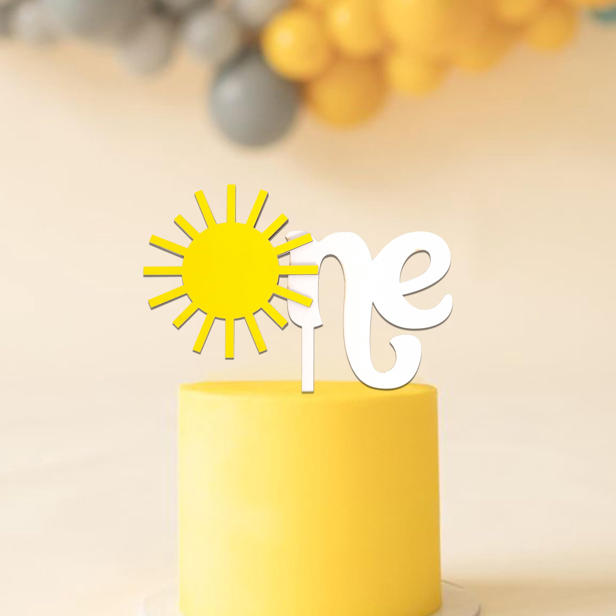 Sun One Cake Topper - Sun RST1 Themed First Birthday Party Wooden Cake ...