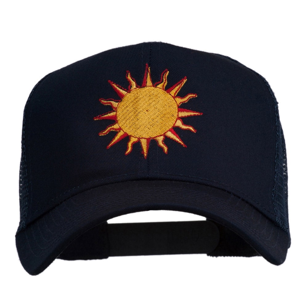 Sun Outline Embroidered Mesh Cap - Navy OSFM - Walmart.com