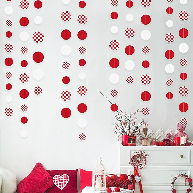 Sun Party Decorations Boho Sun Polka Dot Garland Streamer Ombre Orange ...