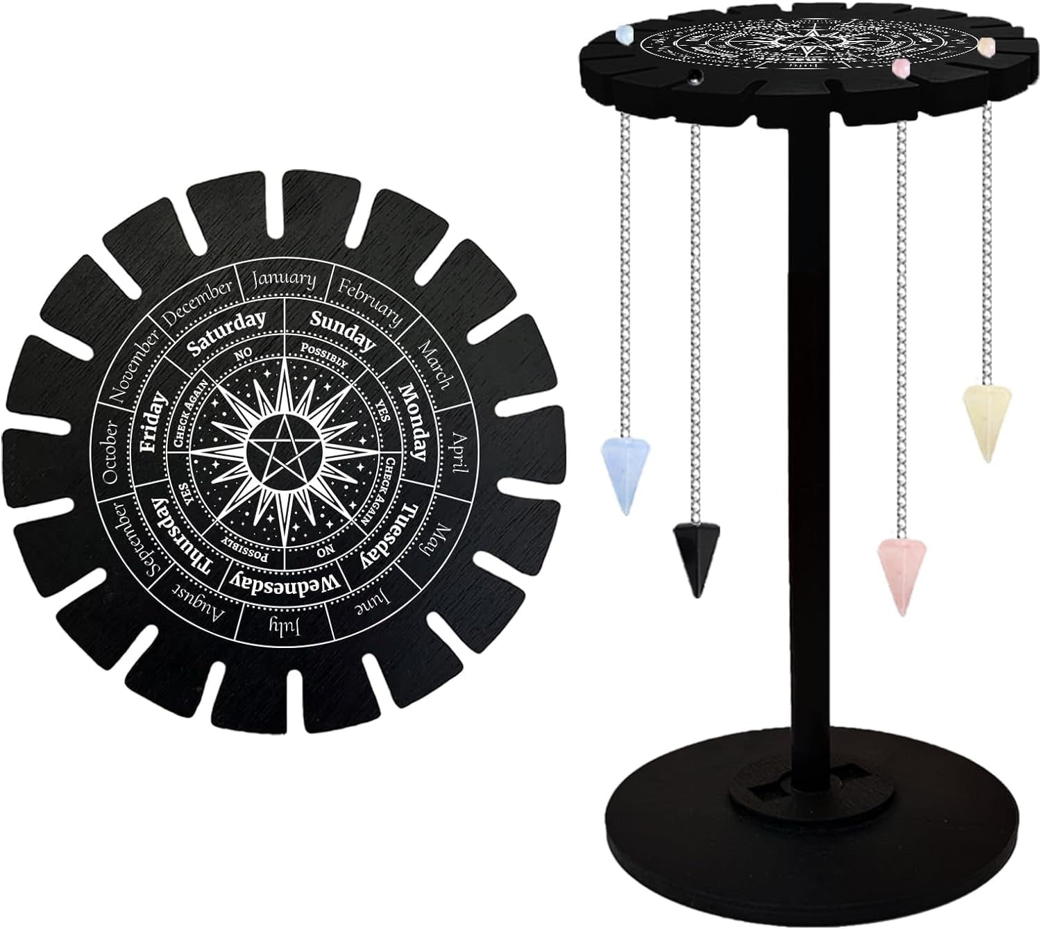 Sun Pendulum Display Stand Crystal Pendulum Holder for Up 18 Divination ...