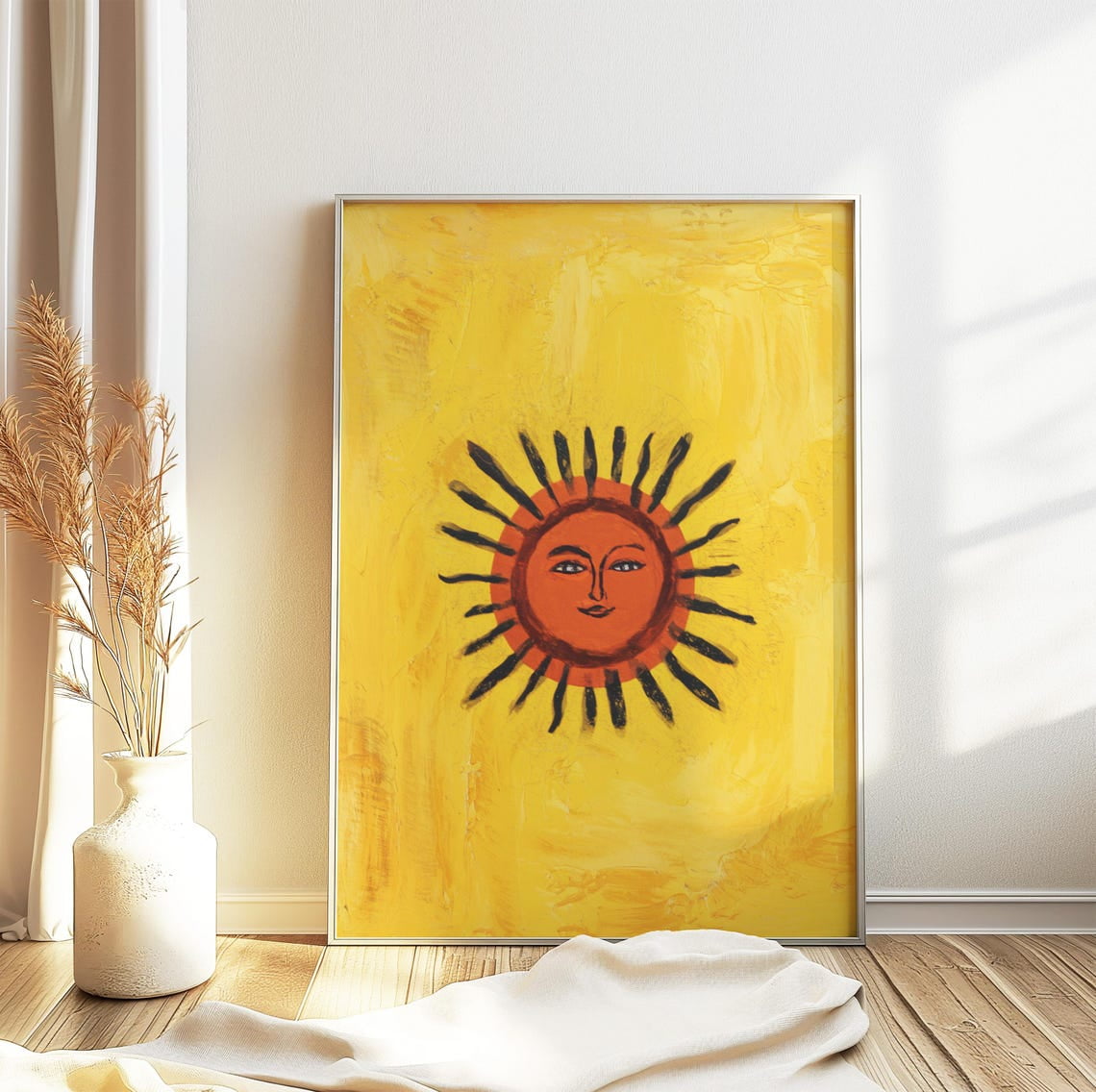 Sun Poster, Celestial Poster, Spiritual Decor, Vintage Poster, Retro ...
