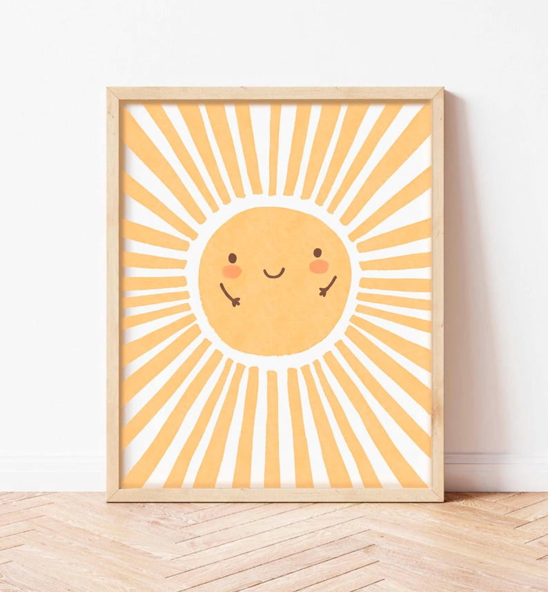 Sun Poster Playroom Nursery Sun Kids Bedroom You Are My Sunshine ...