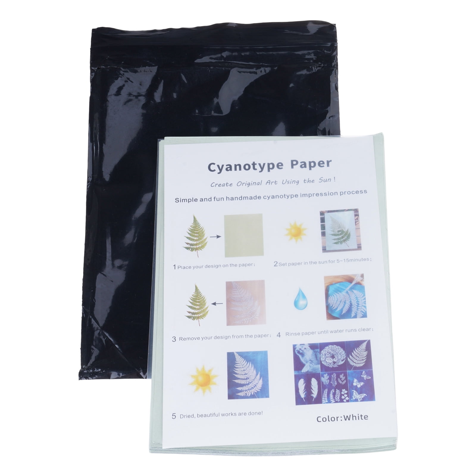 Sun Print Paper Cyanotype Paper Kits Solar Drawing Paper Sensitivity ...