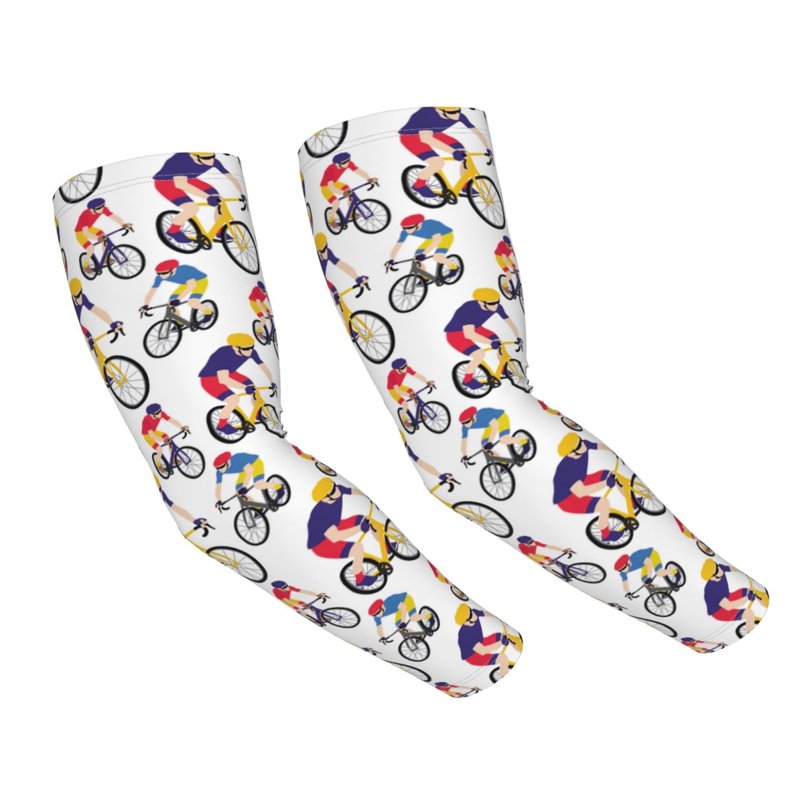 Sun Protection Arm Sleeves For Men Women, Bike Pattern Sporty Sleeves ...