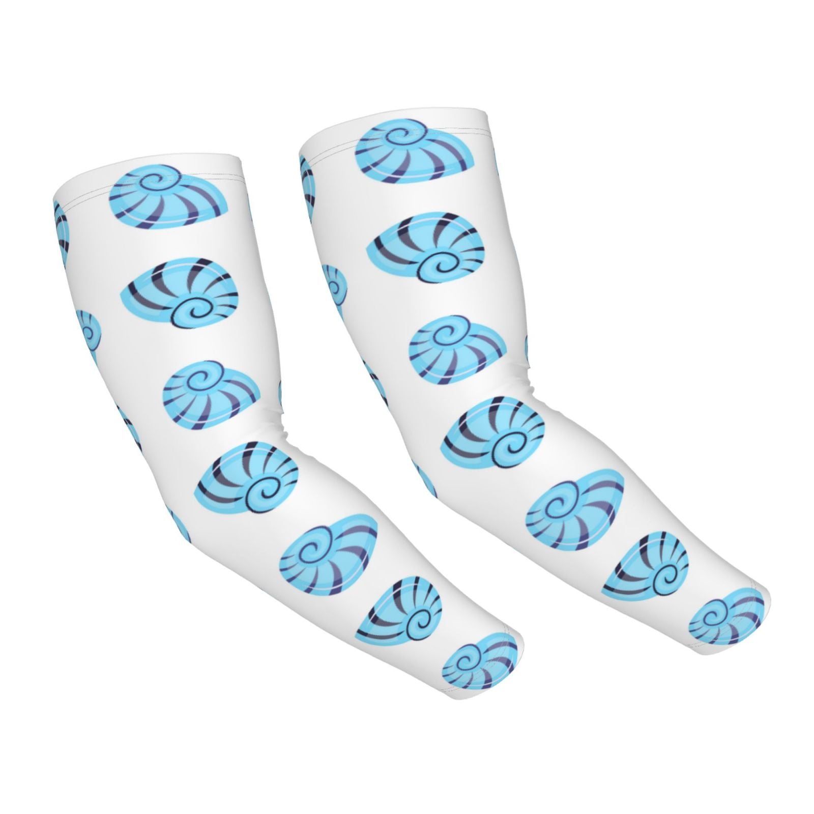 Sun Protection Arm Sleeves For Men Women, Blue Conch Sleeves To Cover ...
