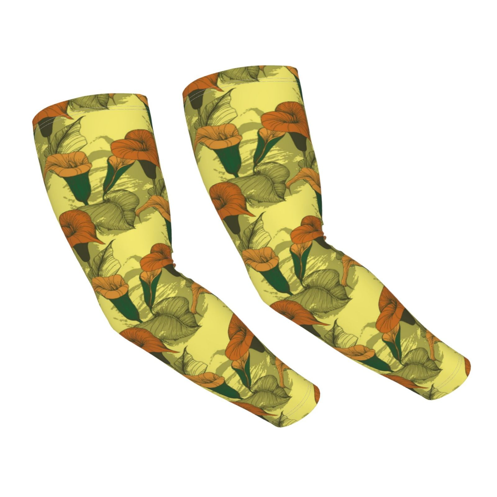 Sun Protection Arm Sleeves For Men Women, Calla Lily Flowers Yellow ...