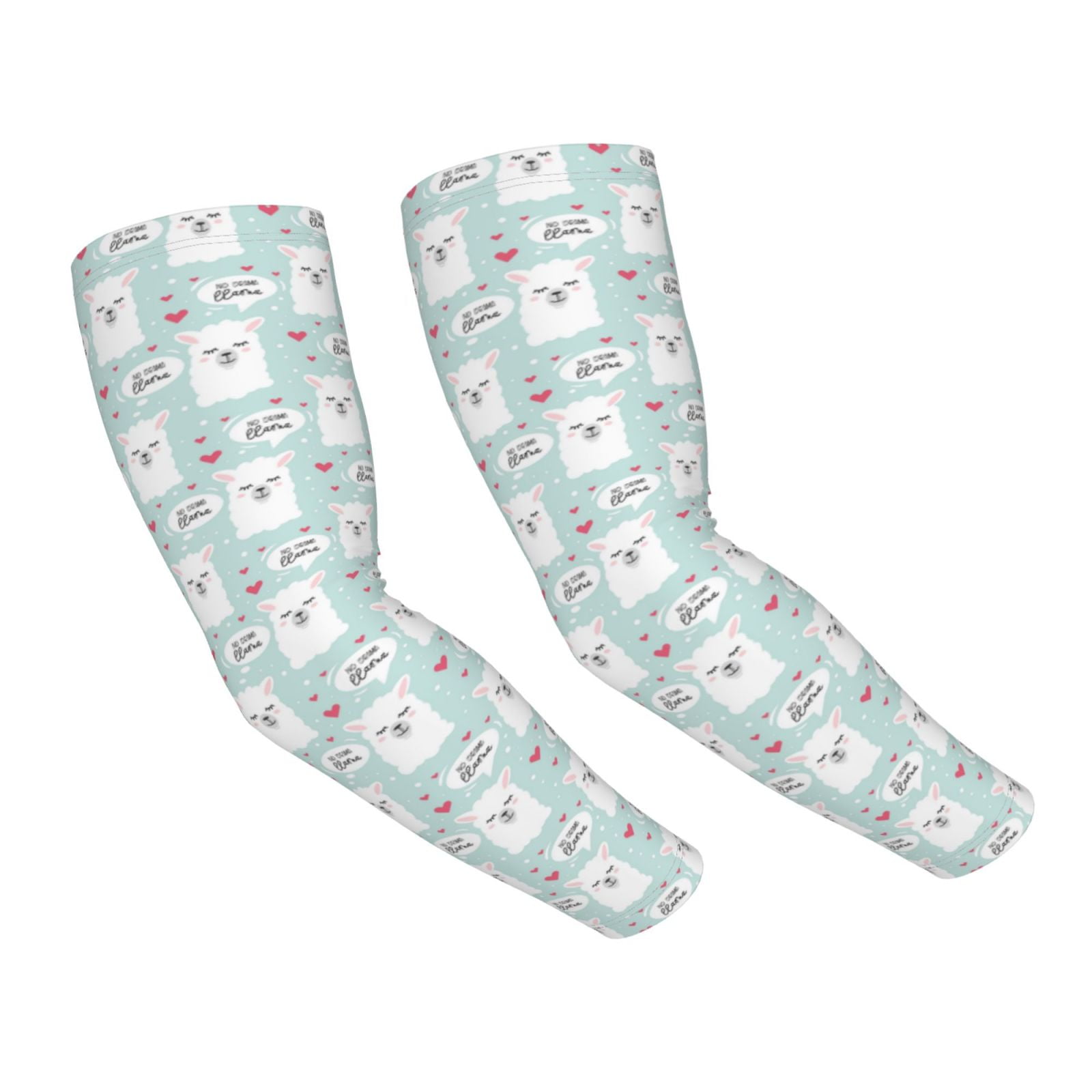 Sun Protection Arm Sleeves For Men Women, Cartoon Cute Alpaca Love ...