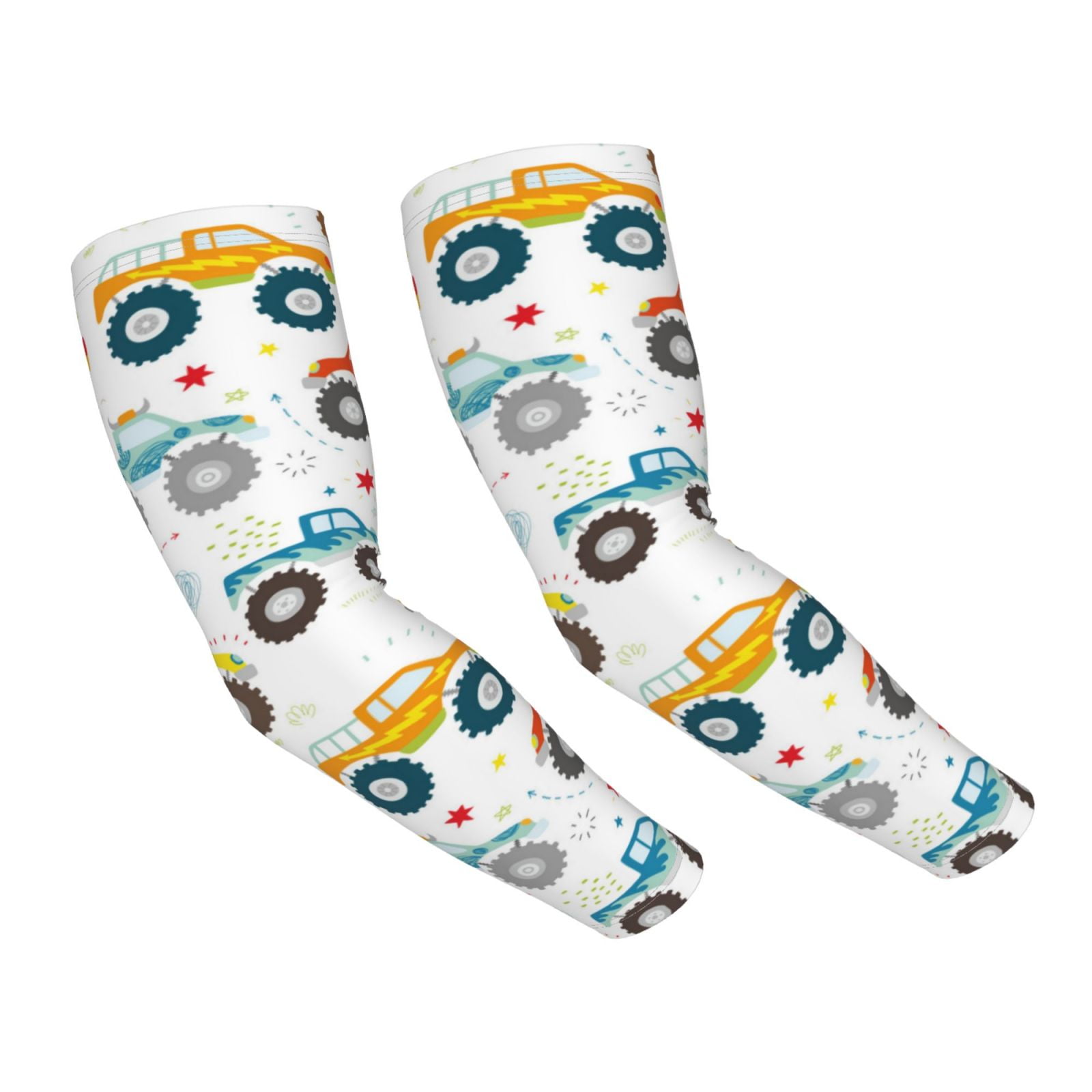 Sun Protection Arm Sleeves For Men Women, Cartoon Monster Trucks ...