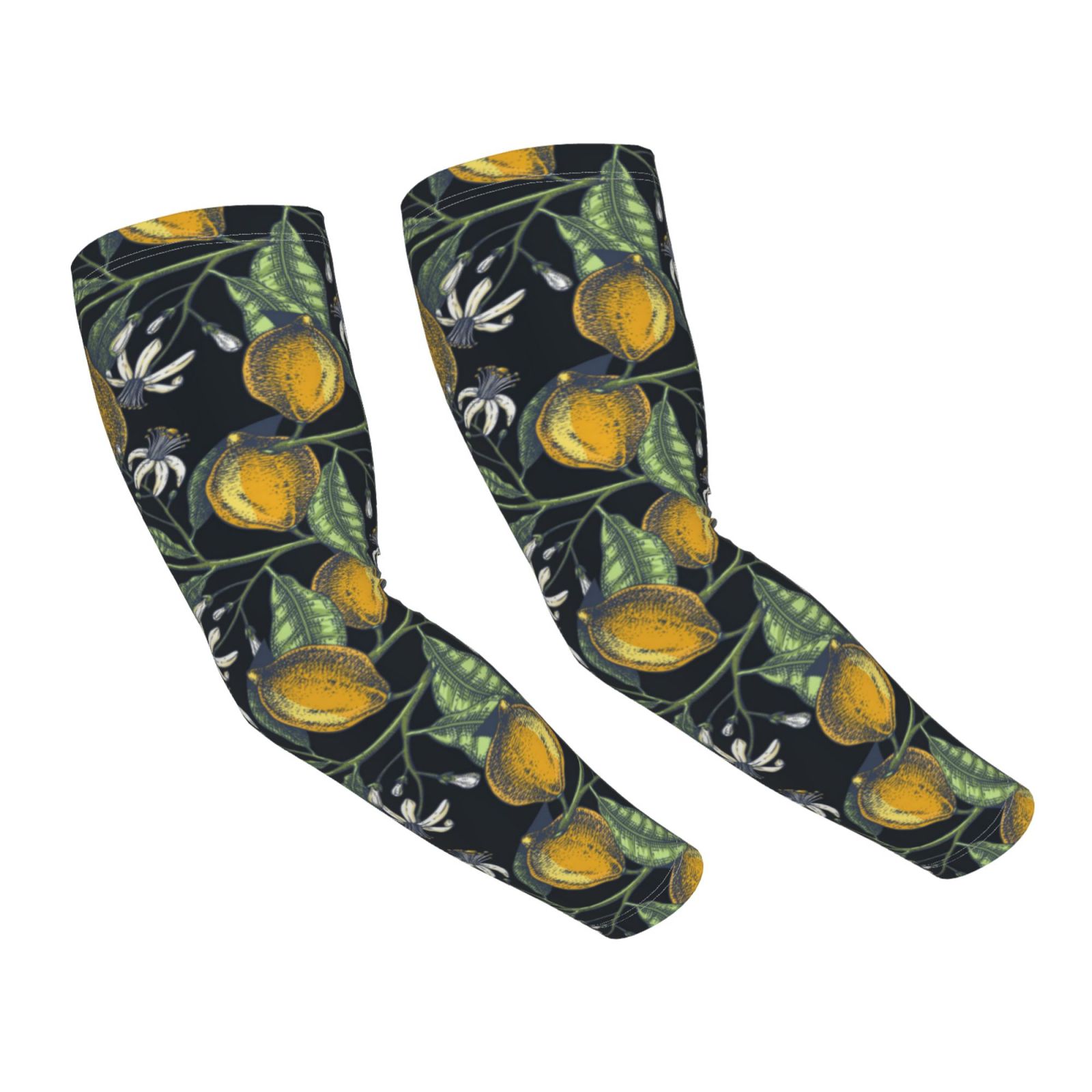 Sun Protection Arm Sleeves For Men Women, Citrus Fruits Elegant Lemons ...