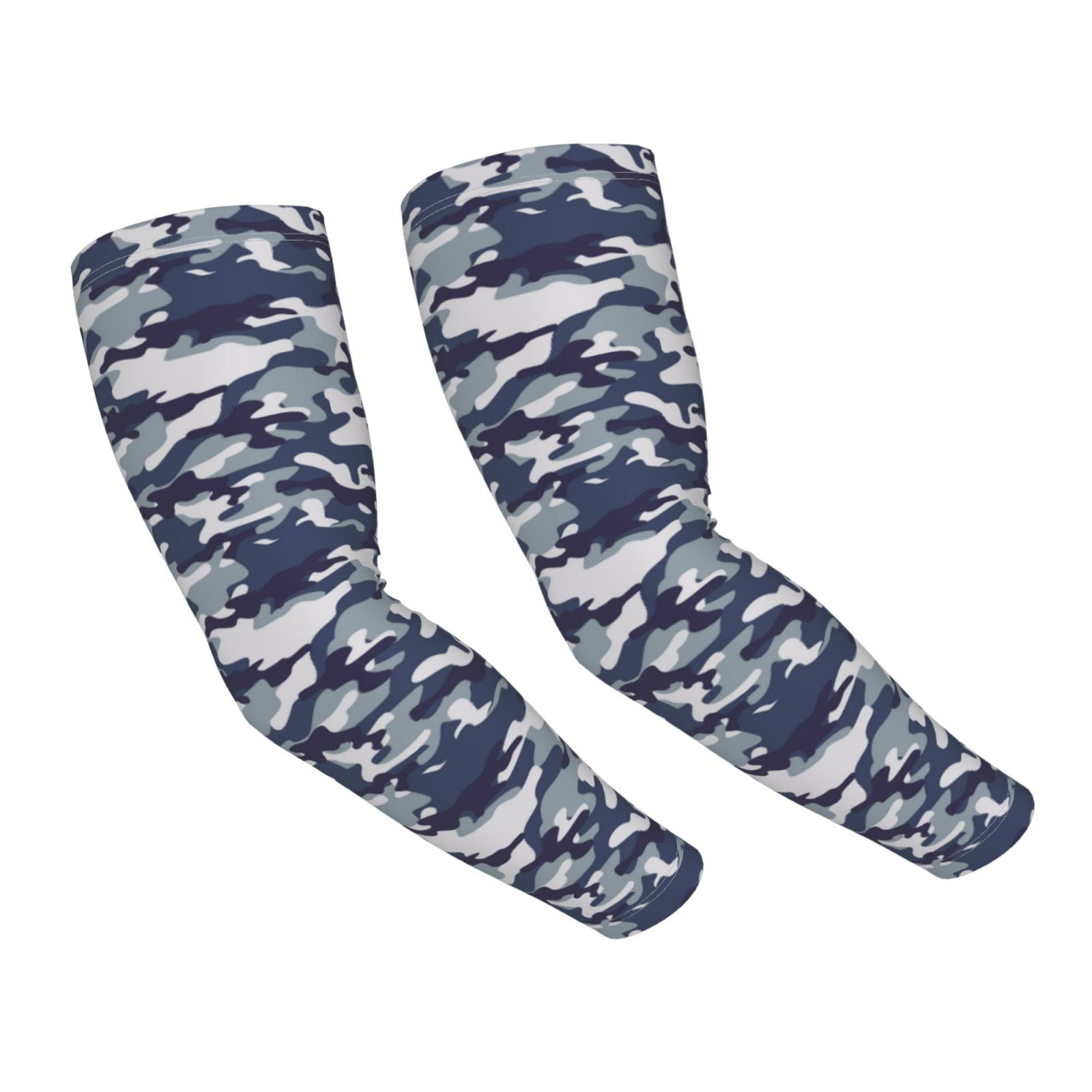 Sun Protection Arm Sleeves For Men Women, Classic Blue Camouflage ...