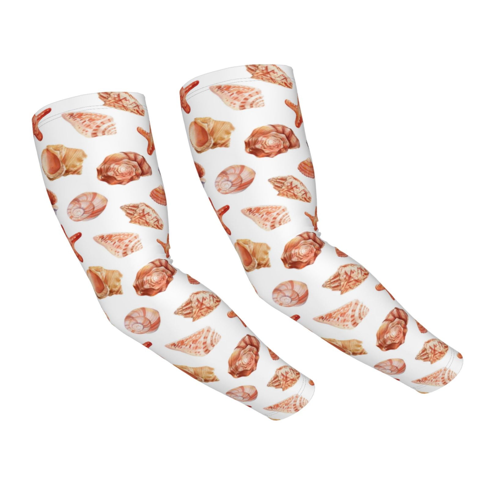 Sun Protection Arm Sleeves For Men Women, Conch Starfish Shells Sleeves ...