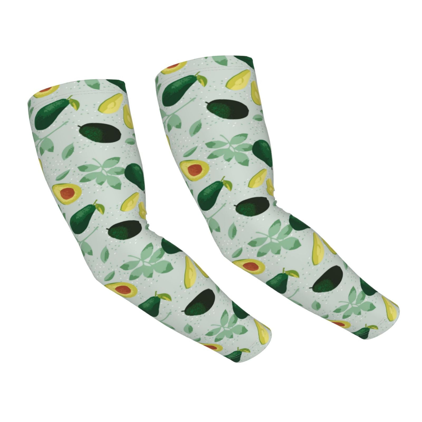 Sun Protection Arm Sleeves For Men Women, Cute Avocado Leaves Blue ...