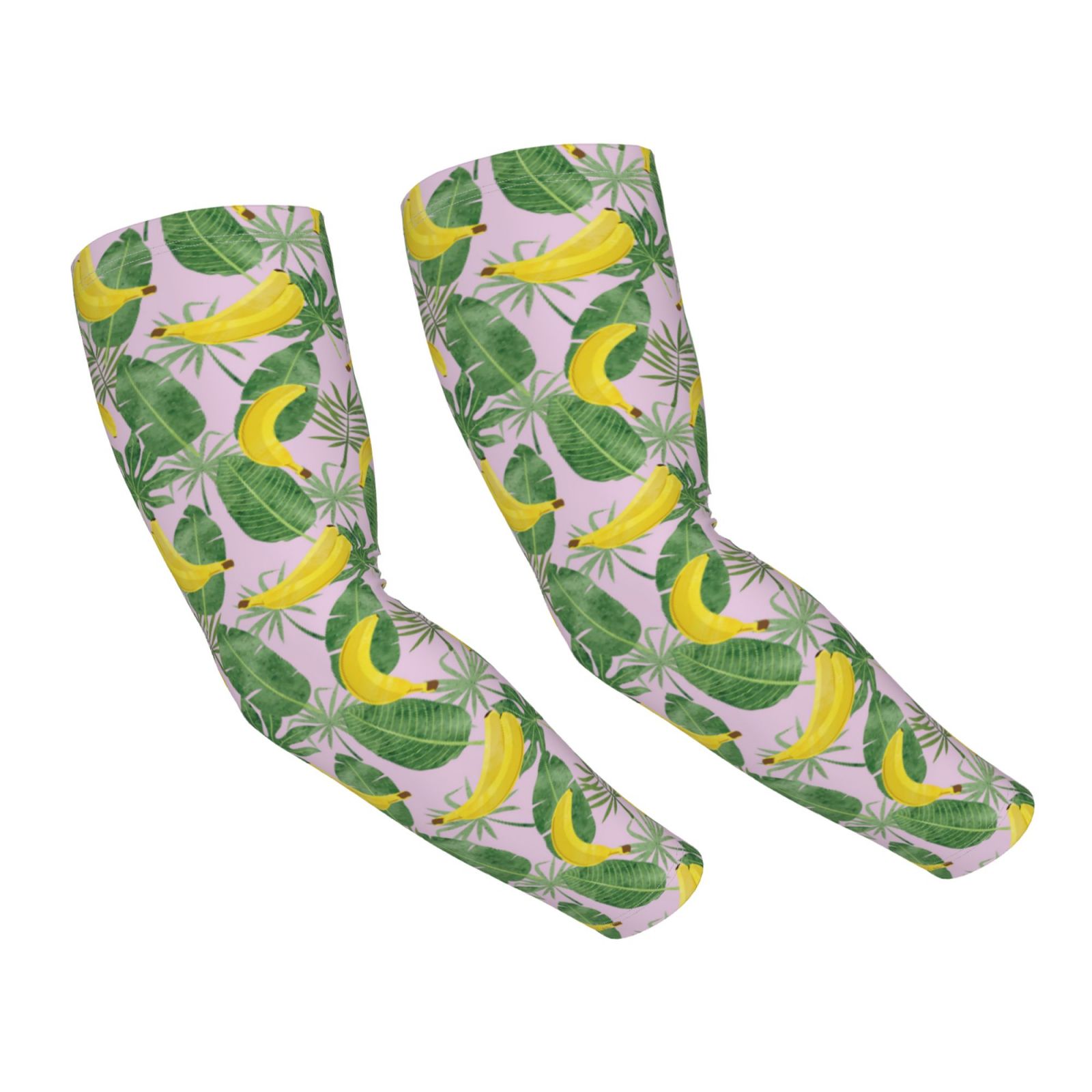 Sun Protection Arm Sleeves For Men Women, Cute Banana Green Leaves ...