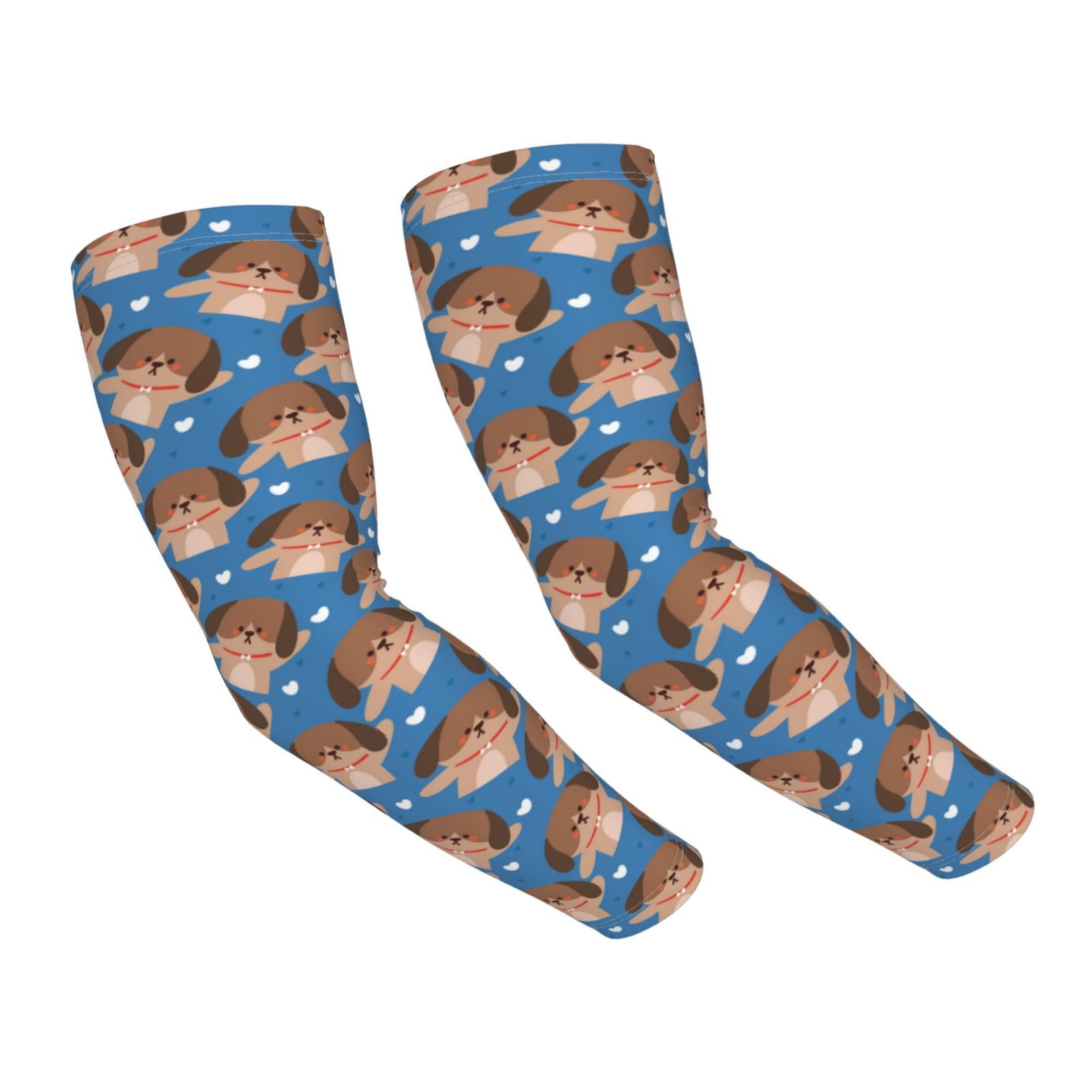 Sun Protection Arm Sleeves For Men Women, Cute Dog Puppy Hi Sleeves To ...