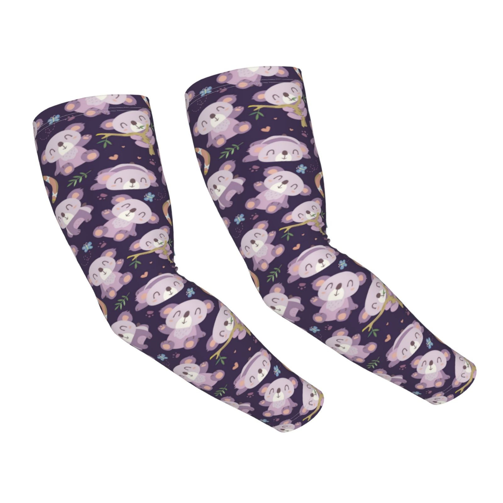 Sun Protection Arm Sleeves For Men Women, Cute Purple Koala Sleeves To ...