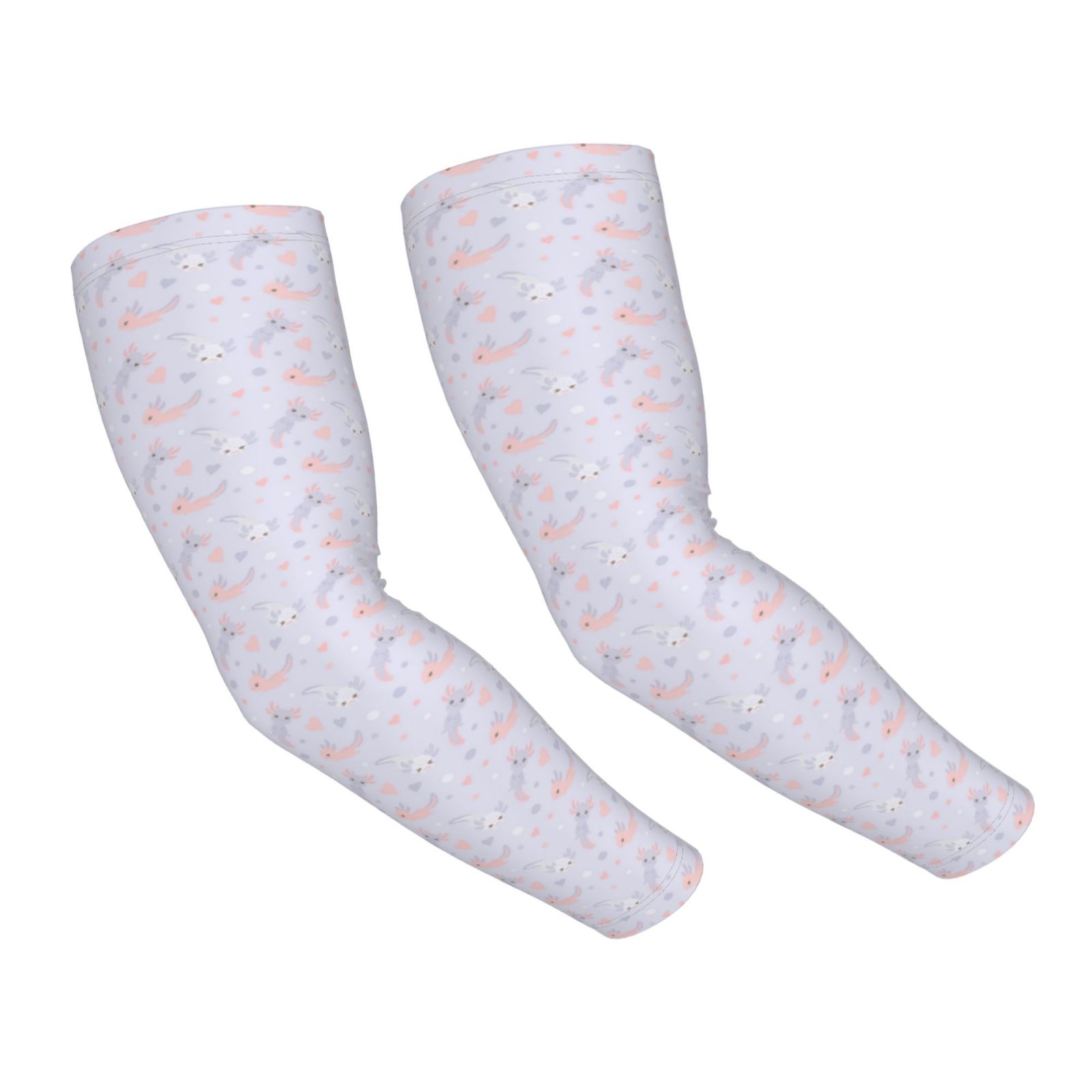 Sun Protection Arm Sleeves For Men Women, Cute Salamander Love Purple ...