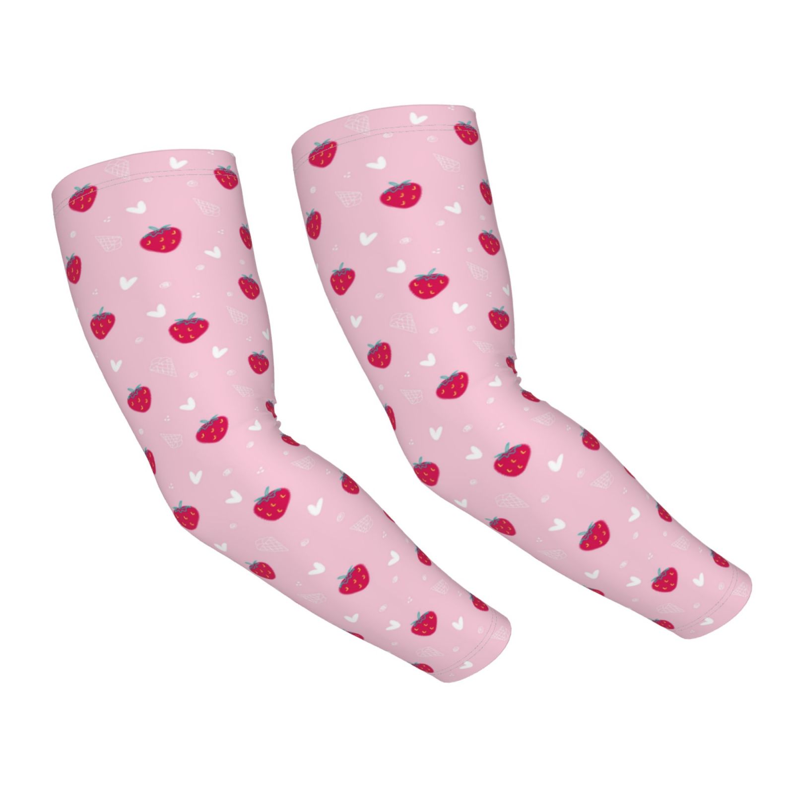 Sun Protection Arm Sleeves For Men Women, Cute Strawberry Ice Cream ...