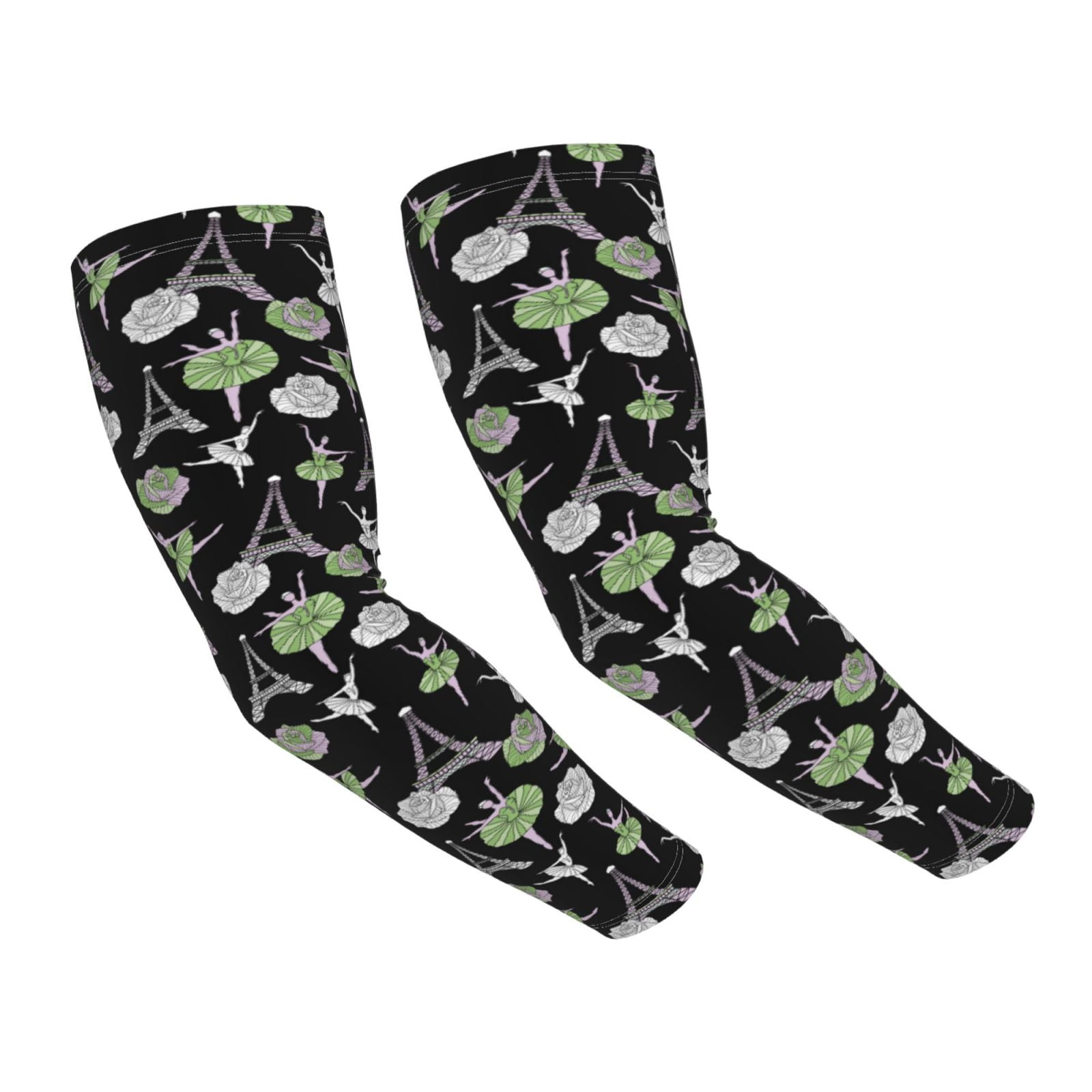 Sun Protection Arm Sleeves For Men Women, Flower Tower Ballet Sleeves ...