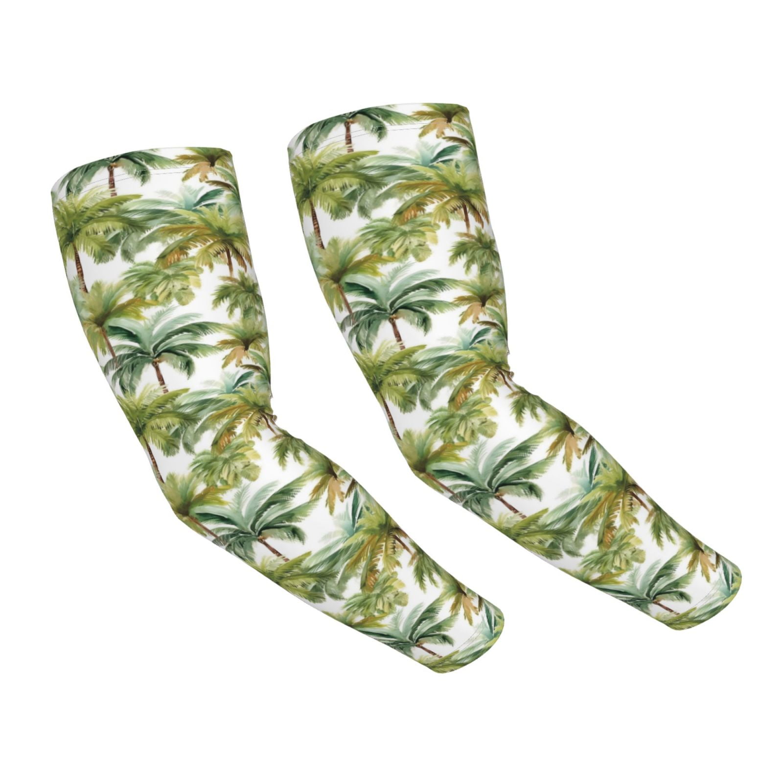 Sun Protection Arm Sleeves For Men Women, Green Coconut Tree Sleeves To ...