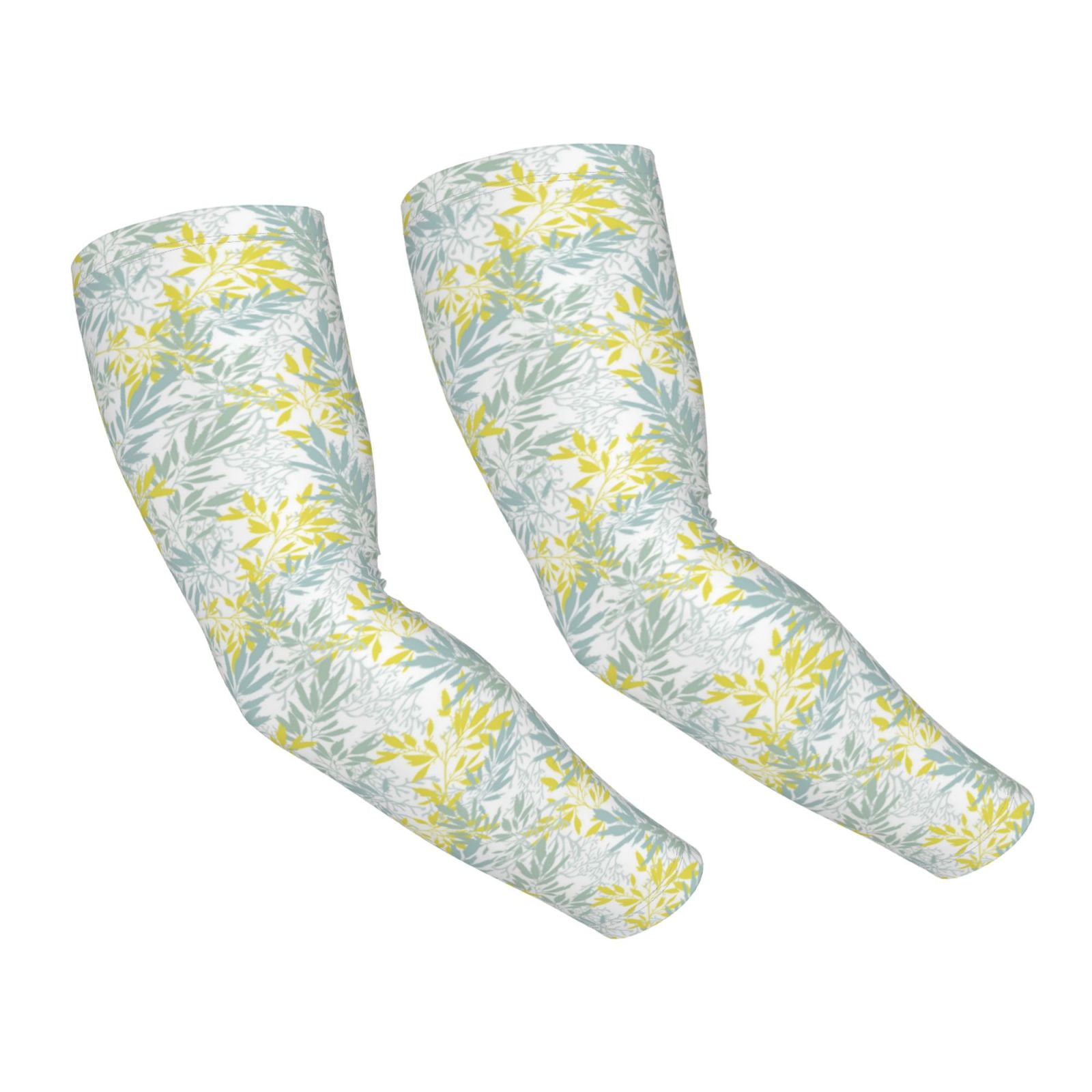 Sun Protection Arm Sleeves For Men Women, Leaves Yellow Sleeves To ...