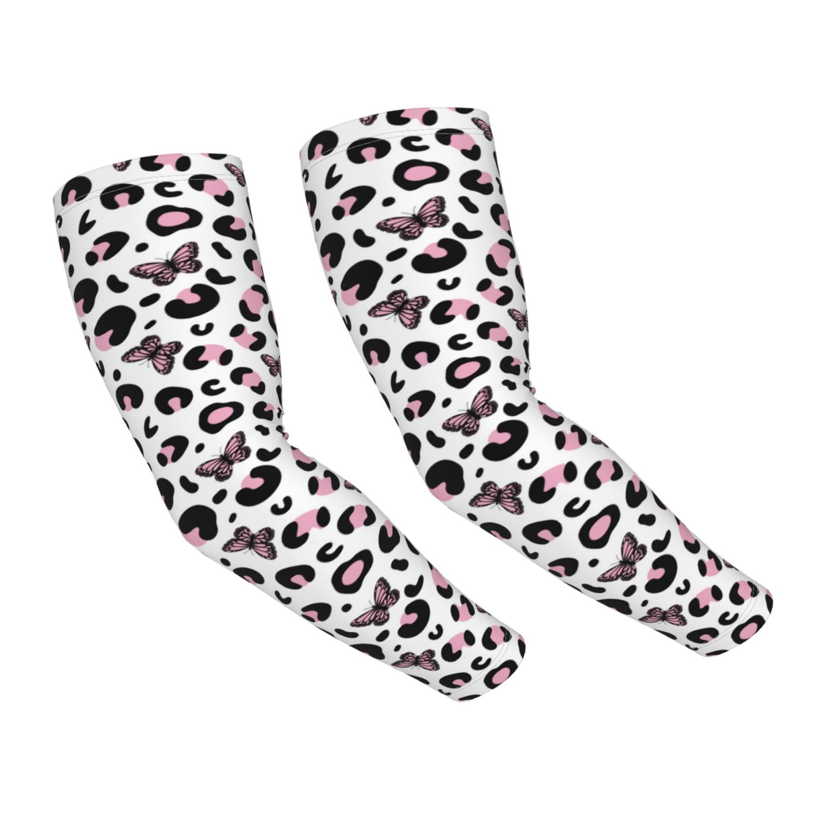 Sun Protection Arm Sleeves For Men Women, Leopard Print Butterfly ...
