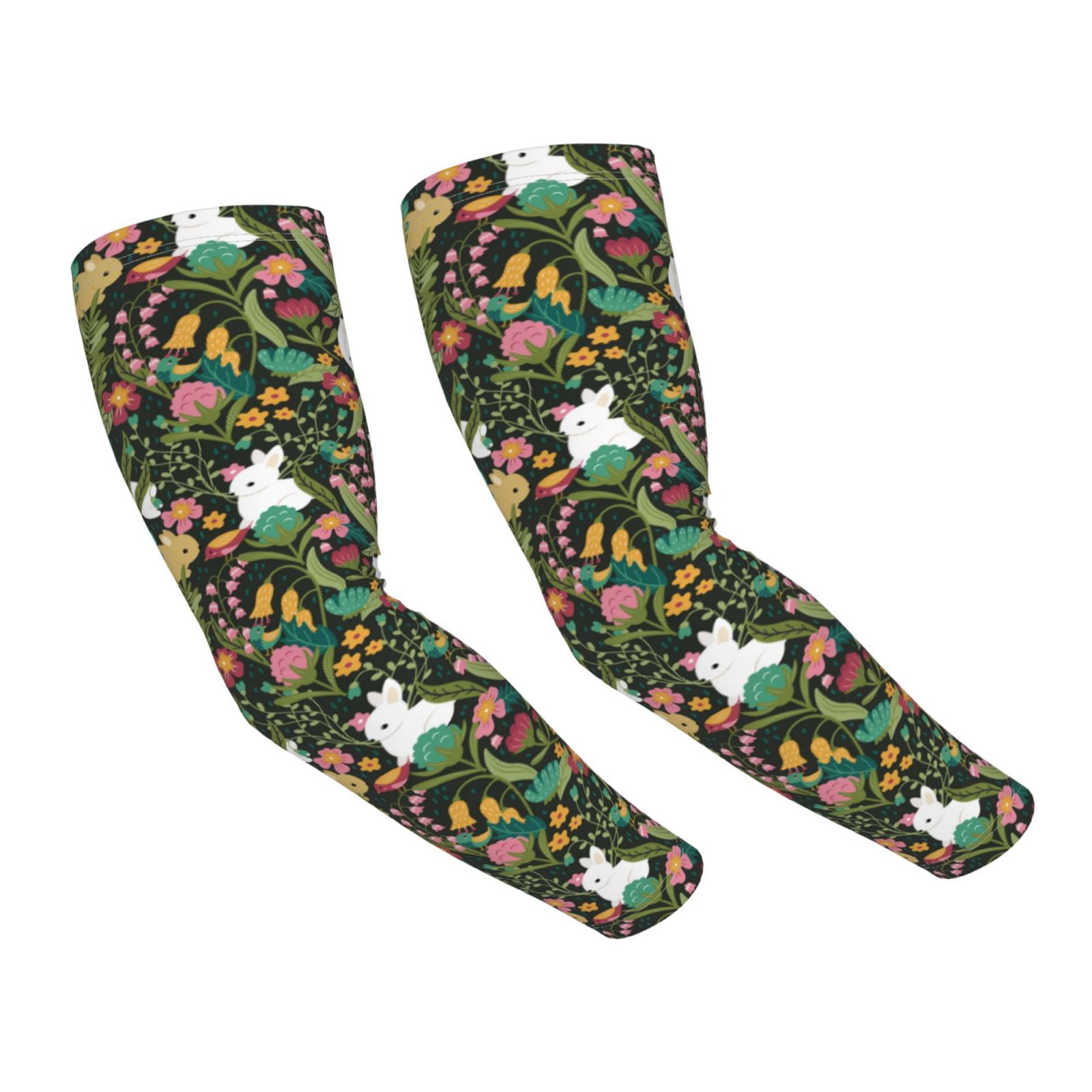 Sun Protection Arm Sleeves For Men Women, Rabbit Leaves Sleeves To ...