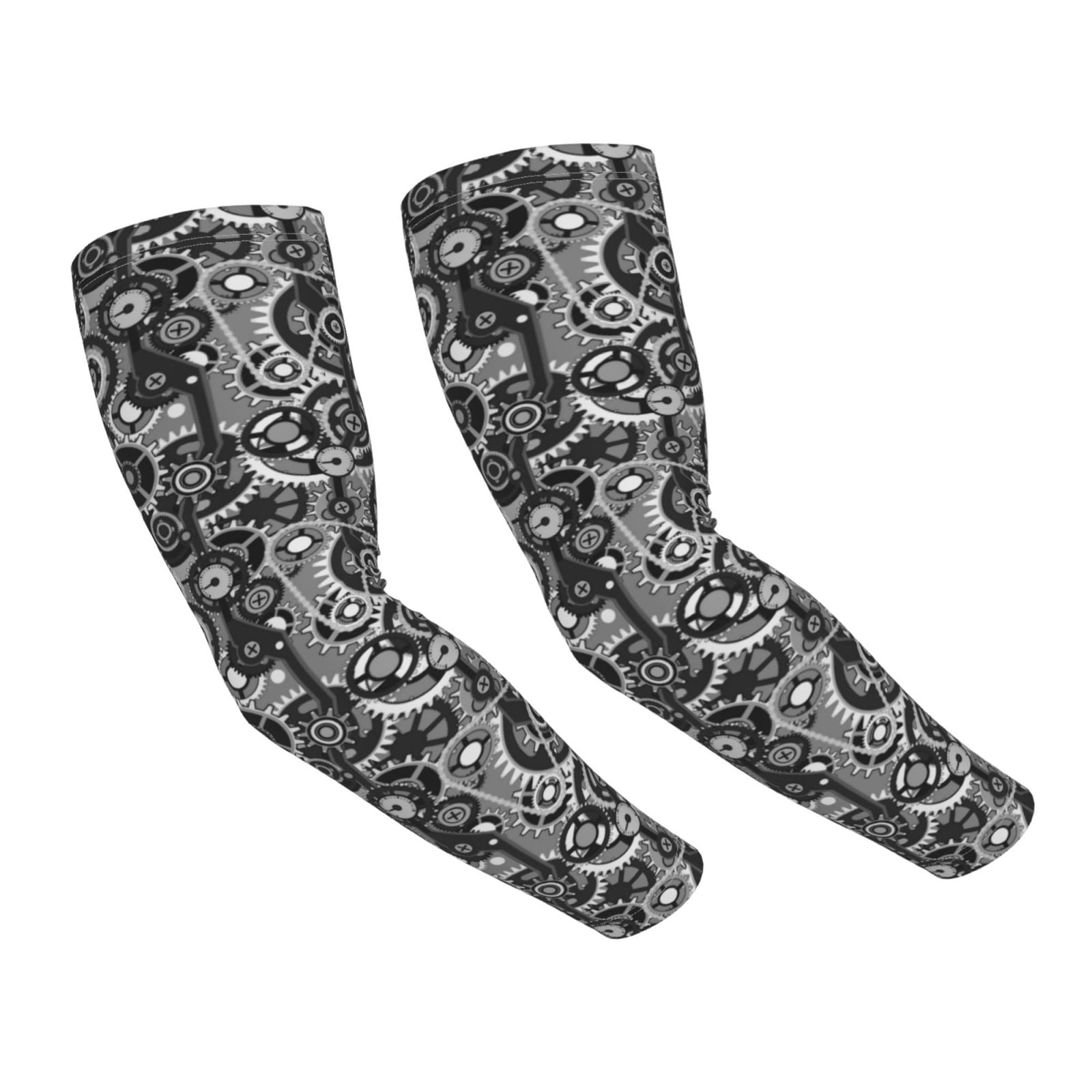 Sun Protection Arm Sleeves For Men Women, Traditional Gear Pattern ...