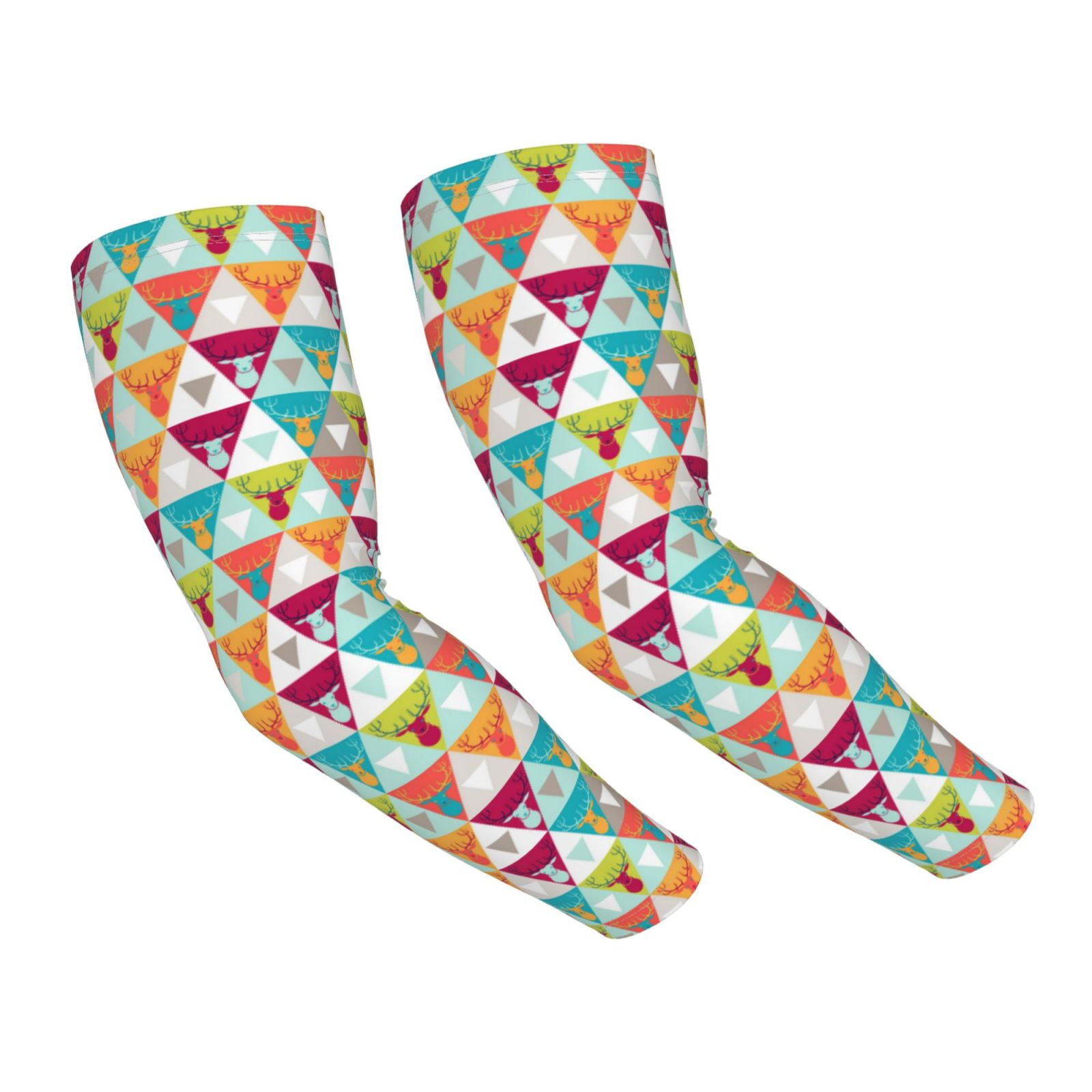 Sun Protection Arm Sleeves For Men Women, Triangular Funny Colorful ...