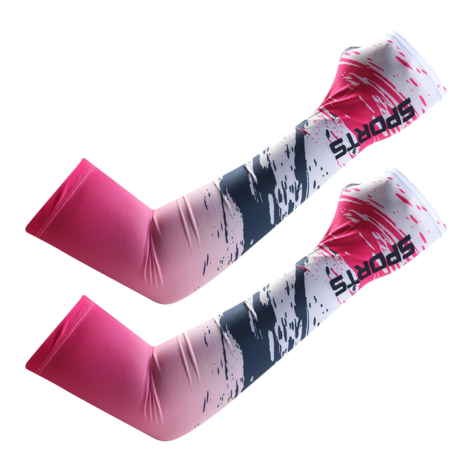 Sun Protection Arm Sleeves Ice Silk Cooling Sleeves with Thumb Hole ...