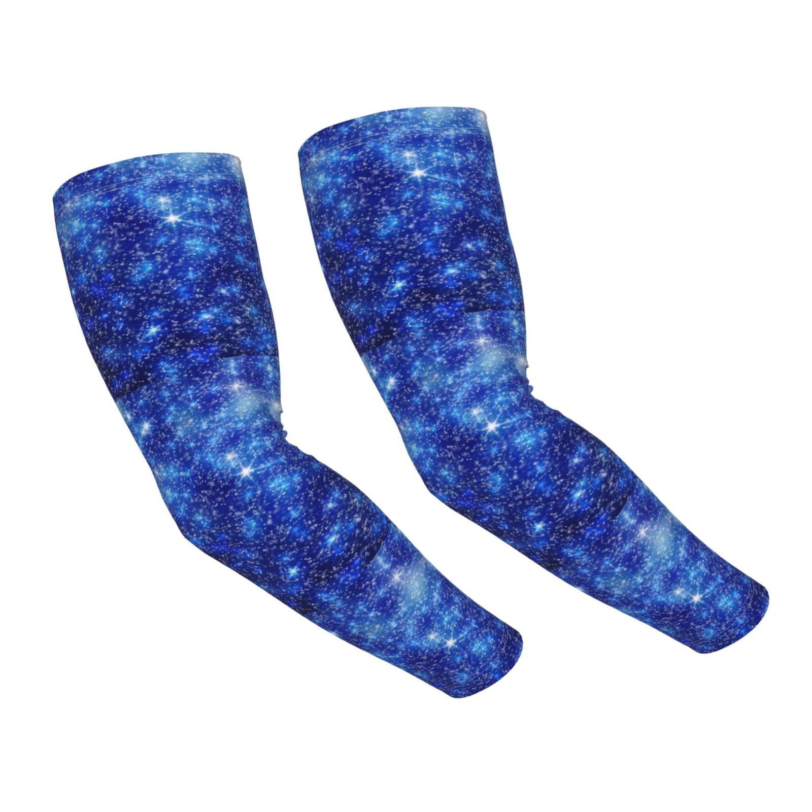 Sun Protection Arm Sleeves for Men Women, Blurred Star Snow Christmas ...