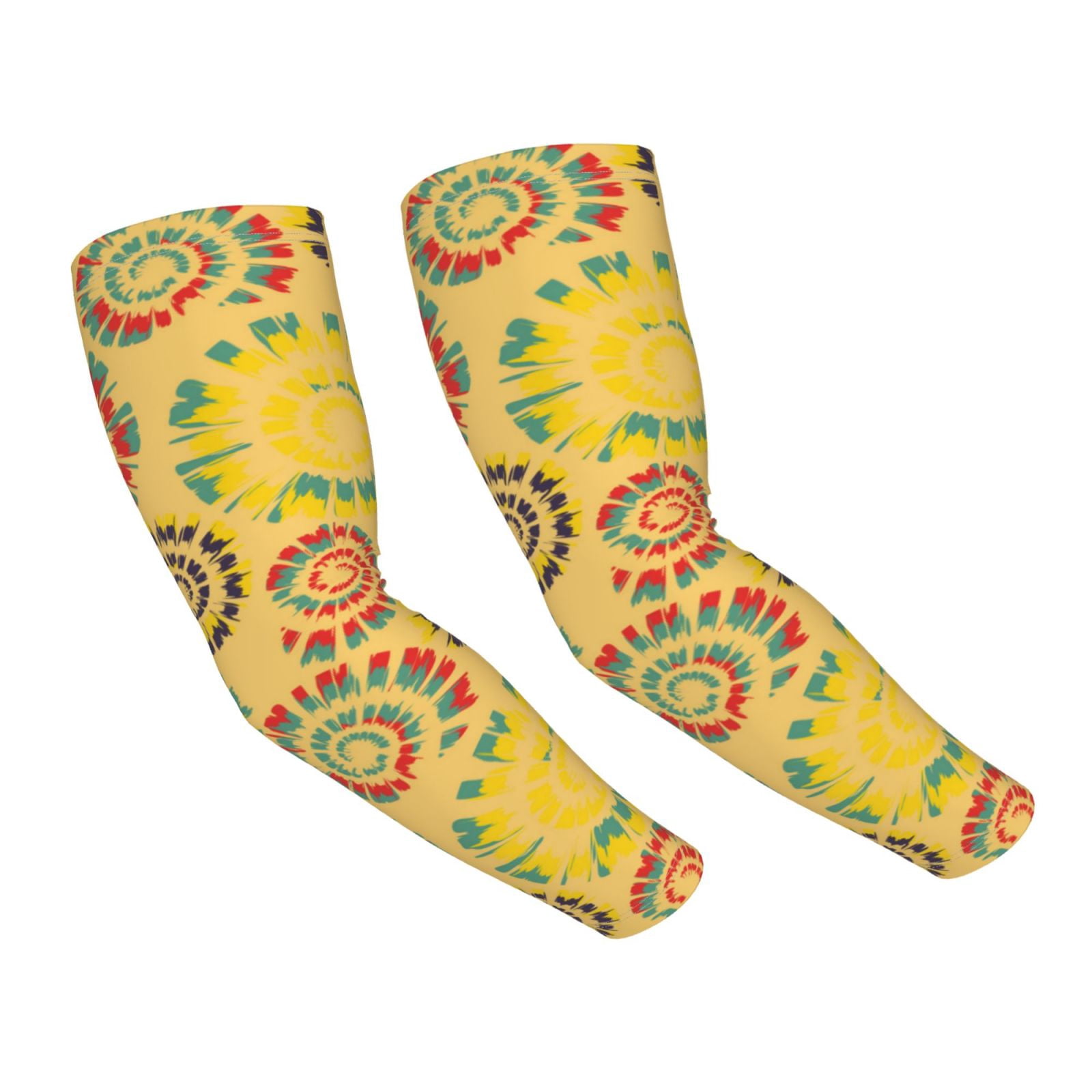 Sun Protection Arm Sleeves for Men Women, Colourful Tie Dye 1 Sleeves ...