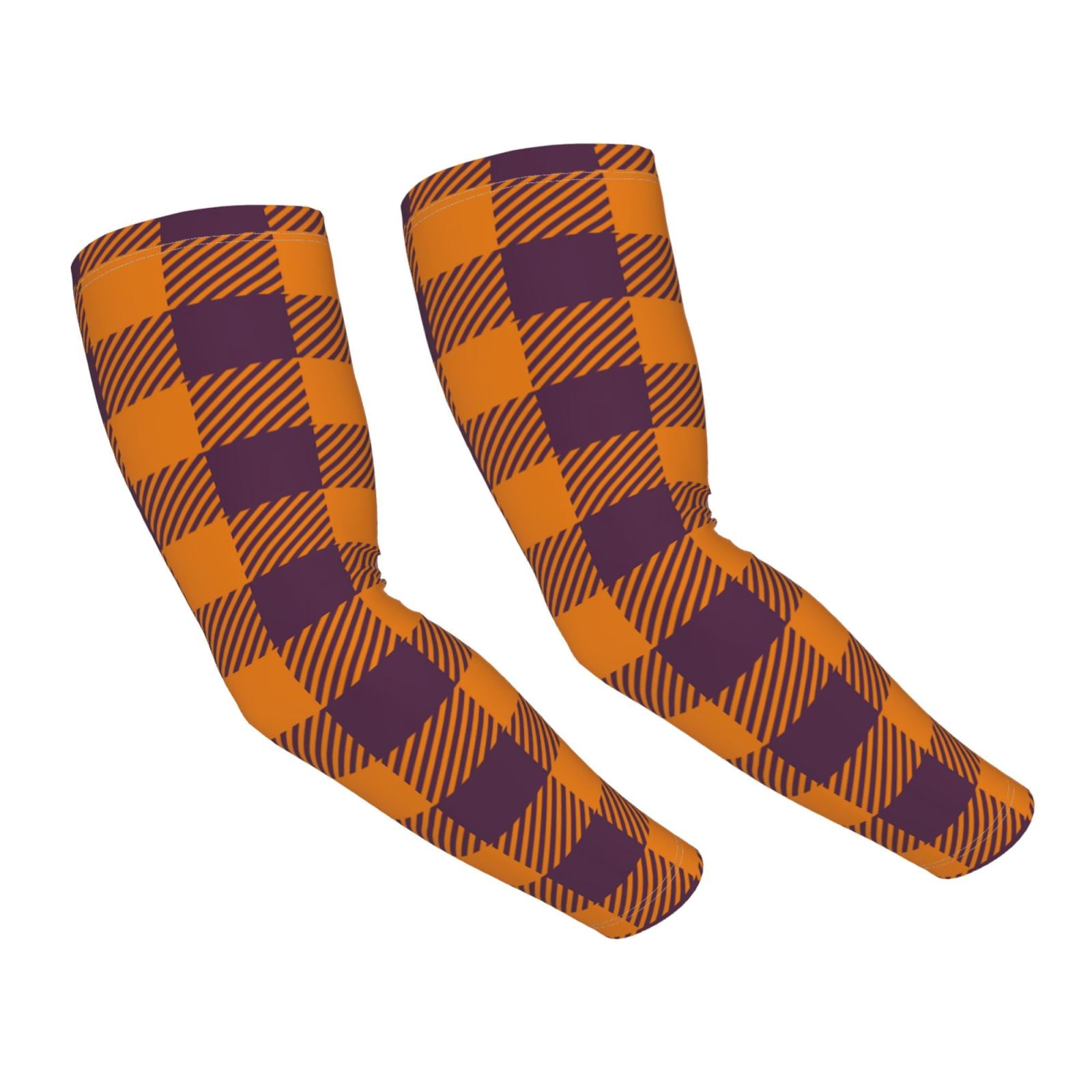Sun Protection Arm Sleeves for Men Women, Fall Buffalo Plaid Sleeves to ...