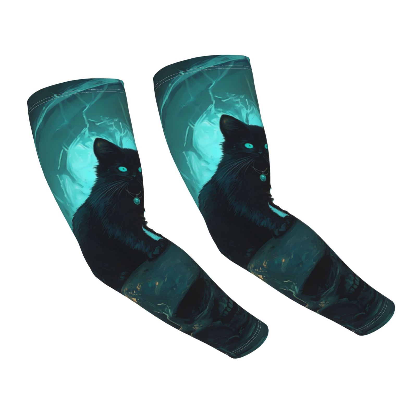 Sun Protection Arm Sleeves for Men Women, Halloween Vintage Skull Black ...