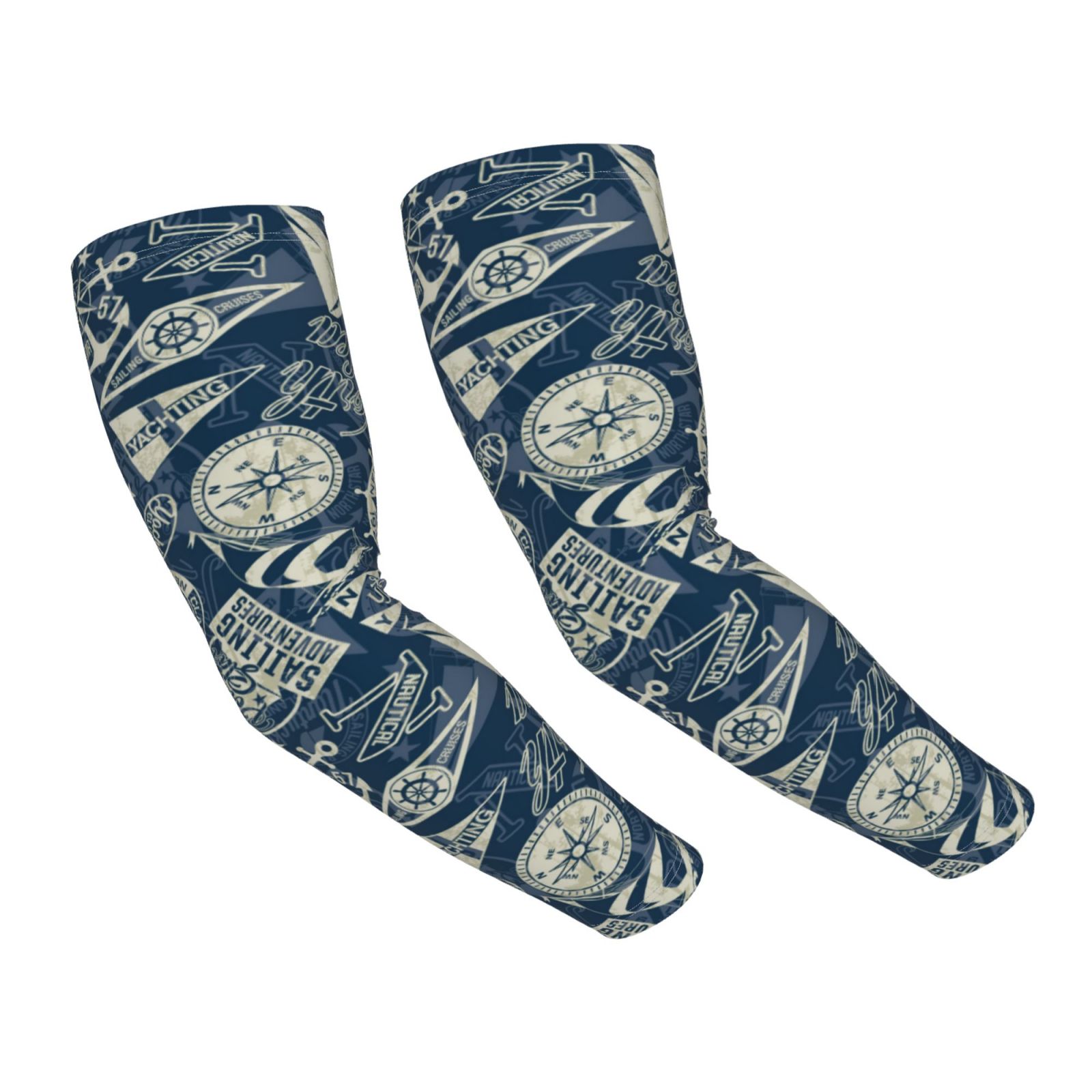 Sun Protection Arm Sleeves for Men Women, Nautical Style Sleeves to ...