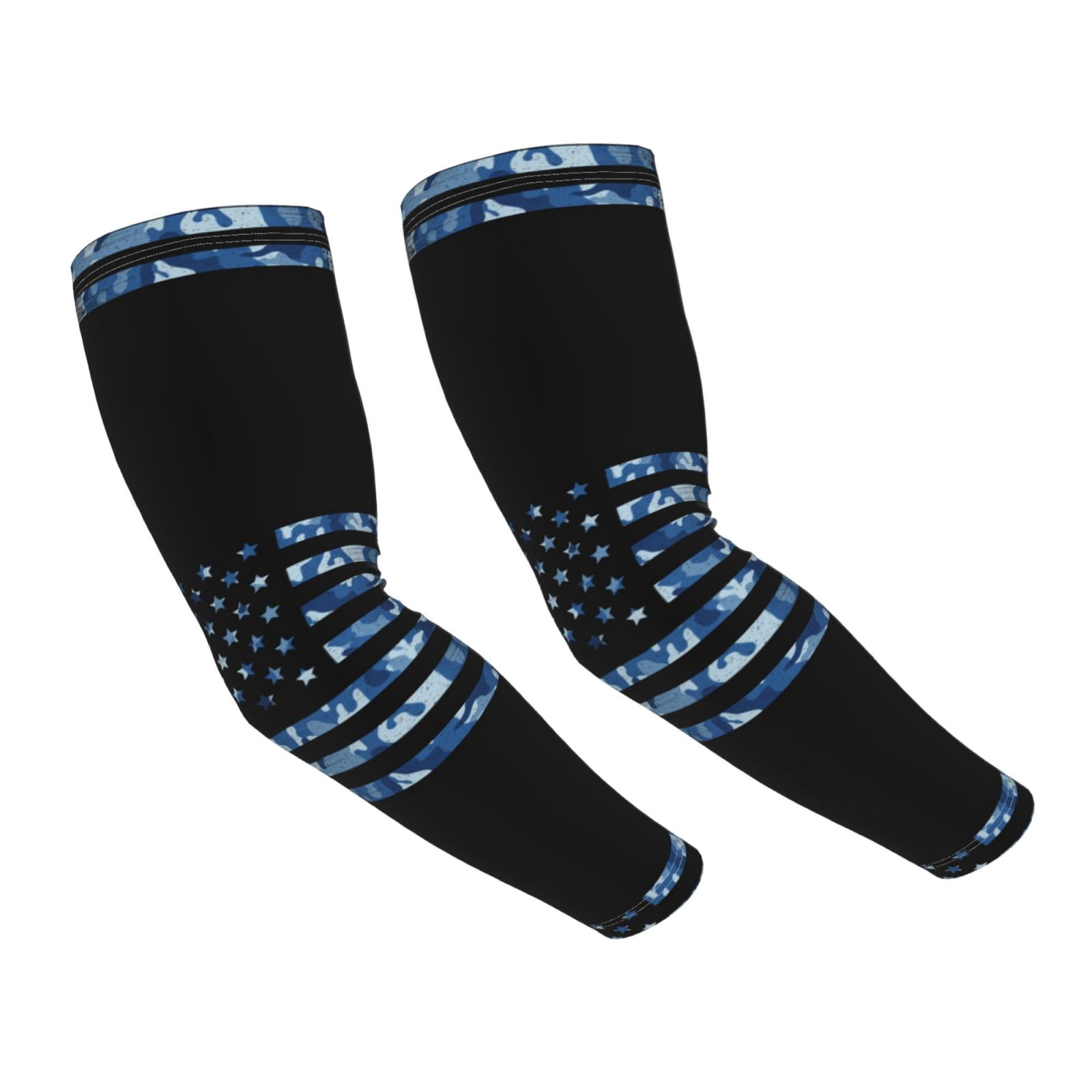 Sun Protection Arm Sleeves for Men Women, Navy Camouflage American Flag ...