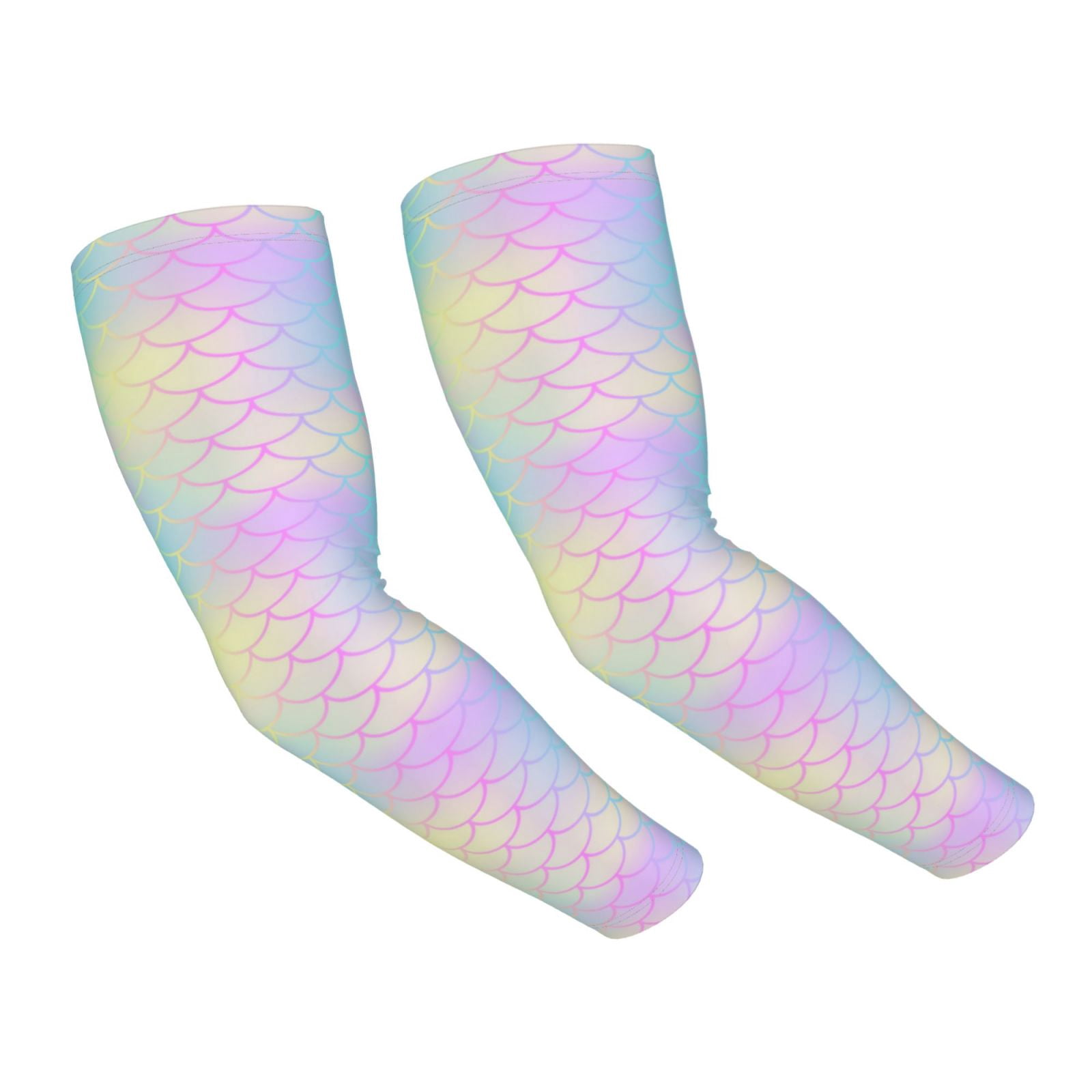 Sun Protection Arm Sleeves for Men Women, Pink Romantic fish scale ...