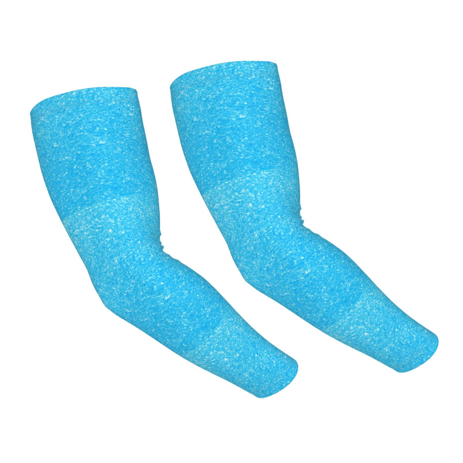 Sun Protection Arm Sleeves for Men Women, Sky Blue Glitter Sleeves to ...