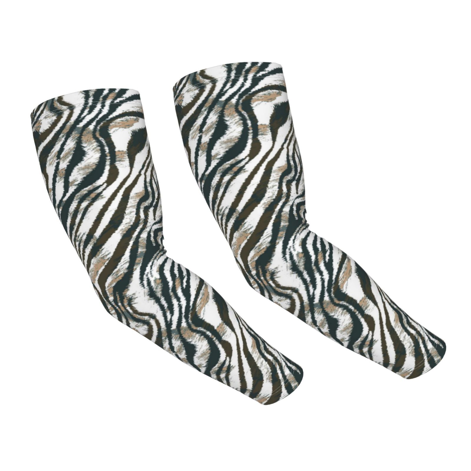 Sun Protection Arm Sleeves for Men Women, Zebra print black white ...