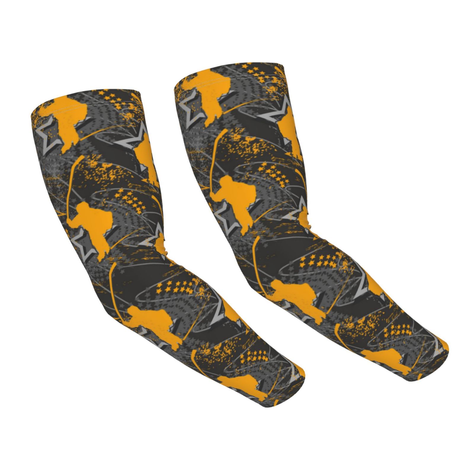 Sun Protection Arm Sleeves for Men Women, gold hockey player star ...