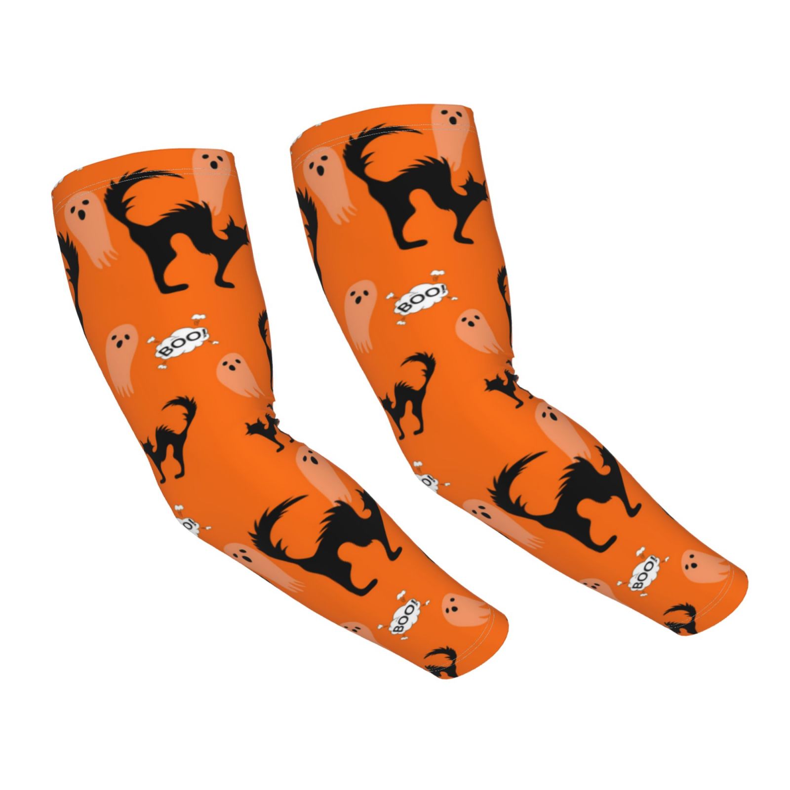 Sun Protection Arm Sleeves for Men Women, halloween cat Patterns ...