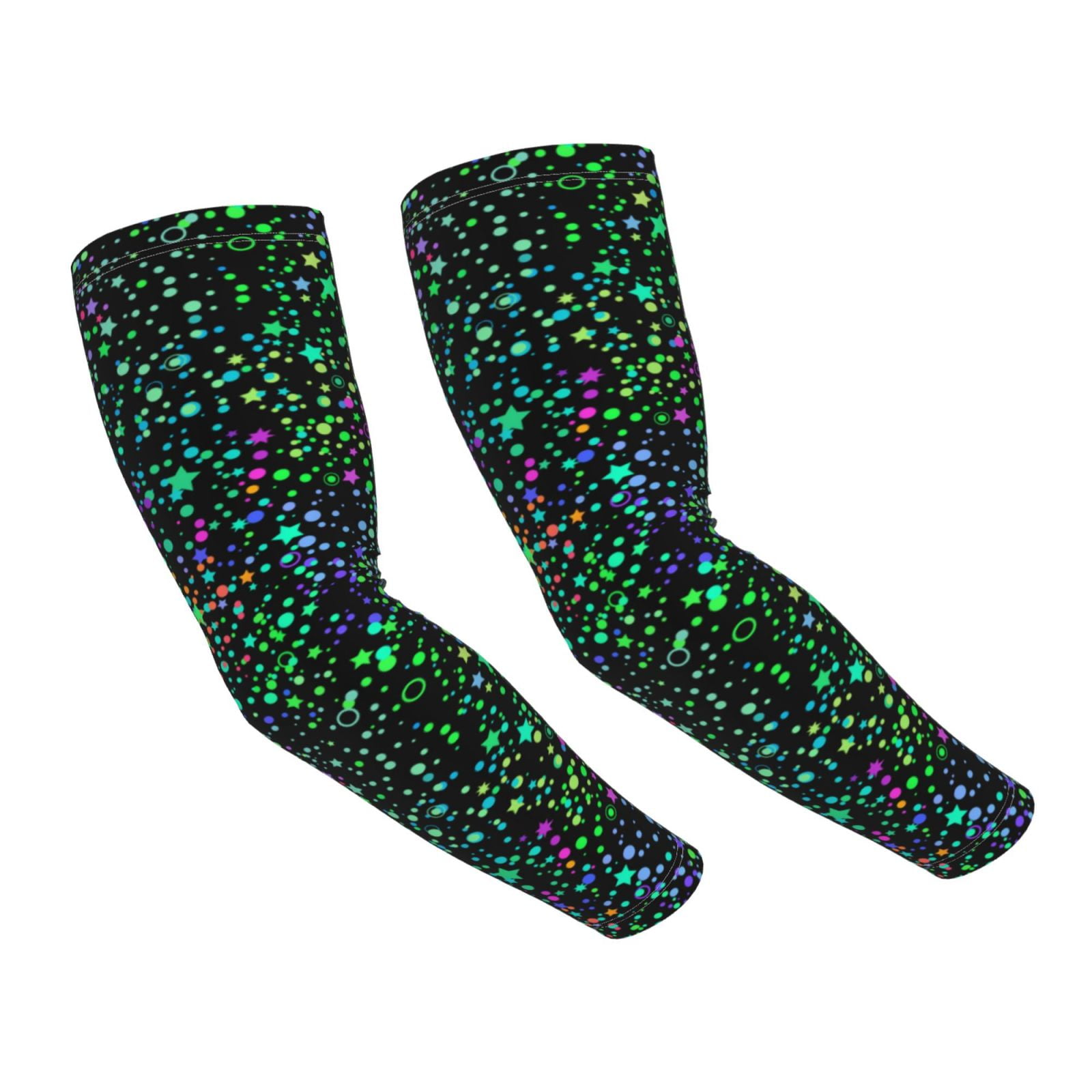 Sun Protection Arm Sleeves for Men Women, multicolored cosmic starry ...
