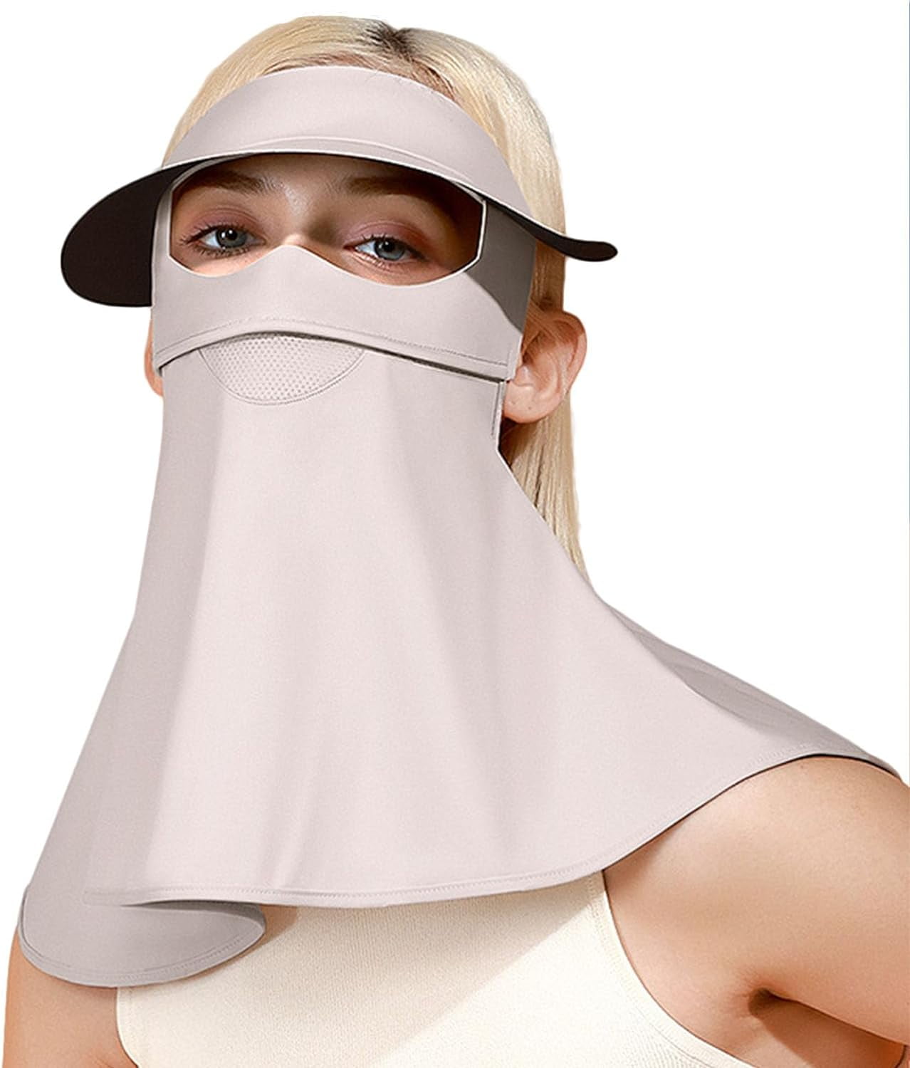 Sun Protection Face Mask, Ice Silk Sunscreen Face Mask, Neck Gaiter ...