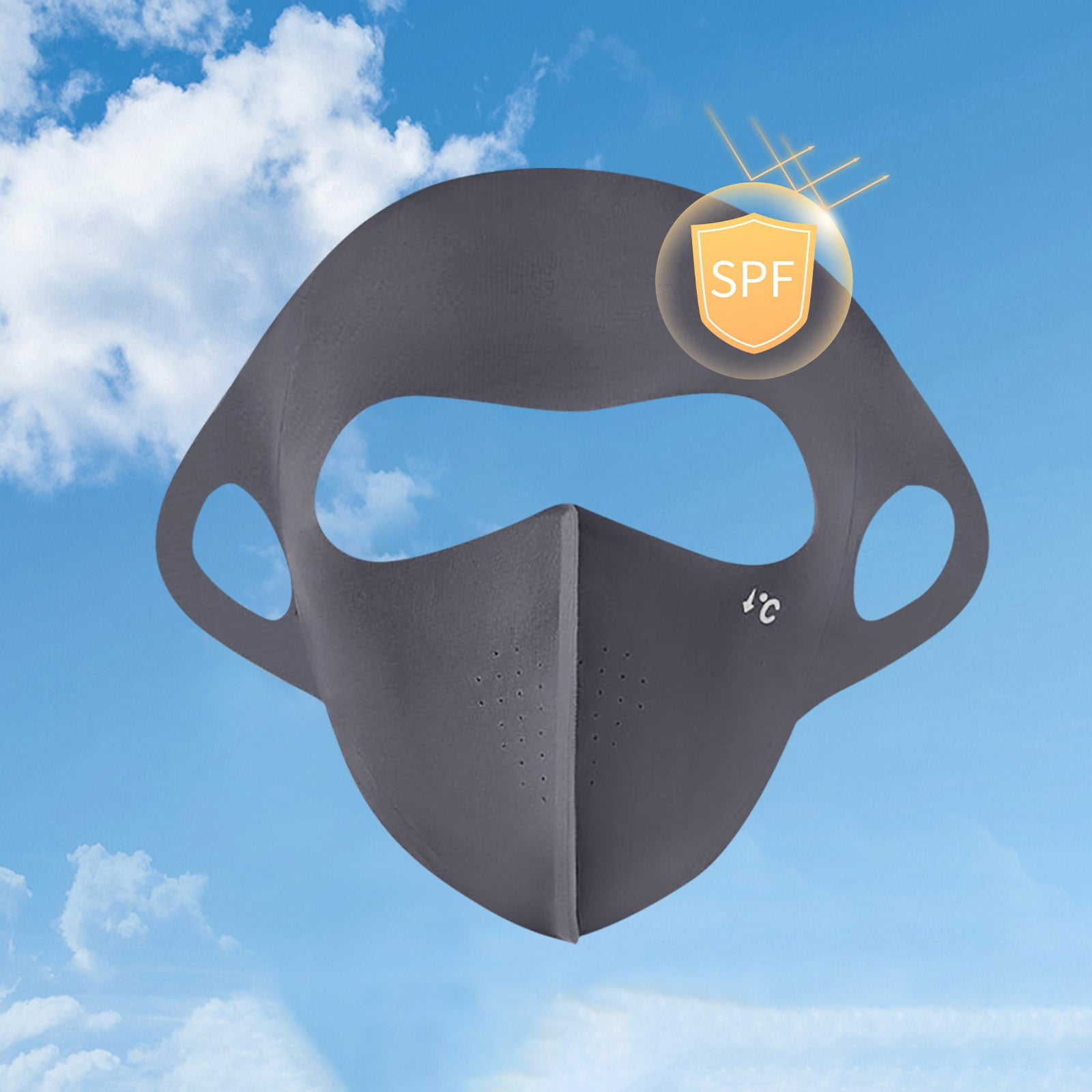 Sun Protection Face Mask - Unisex Breathable Ice Silk UV Shield for ...